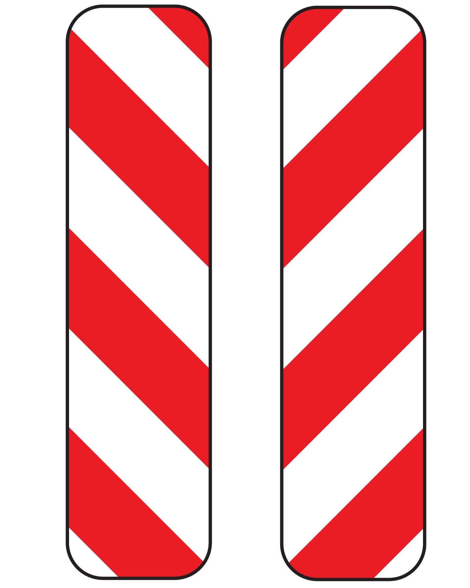 Delineators - White/Red Reflective - 6 x 24 | Carlton Industries