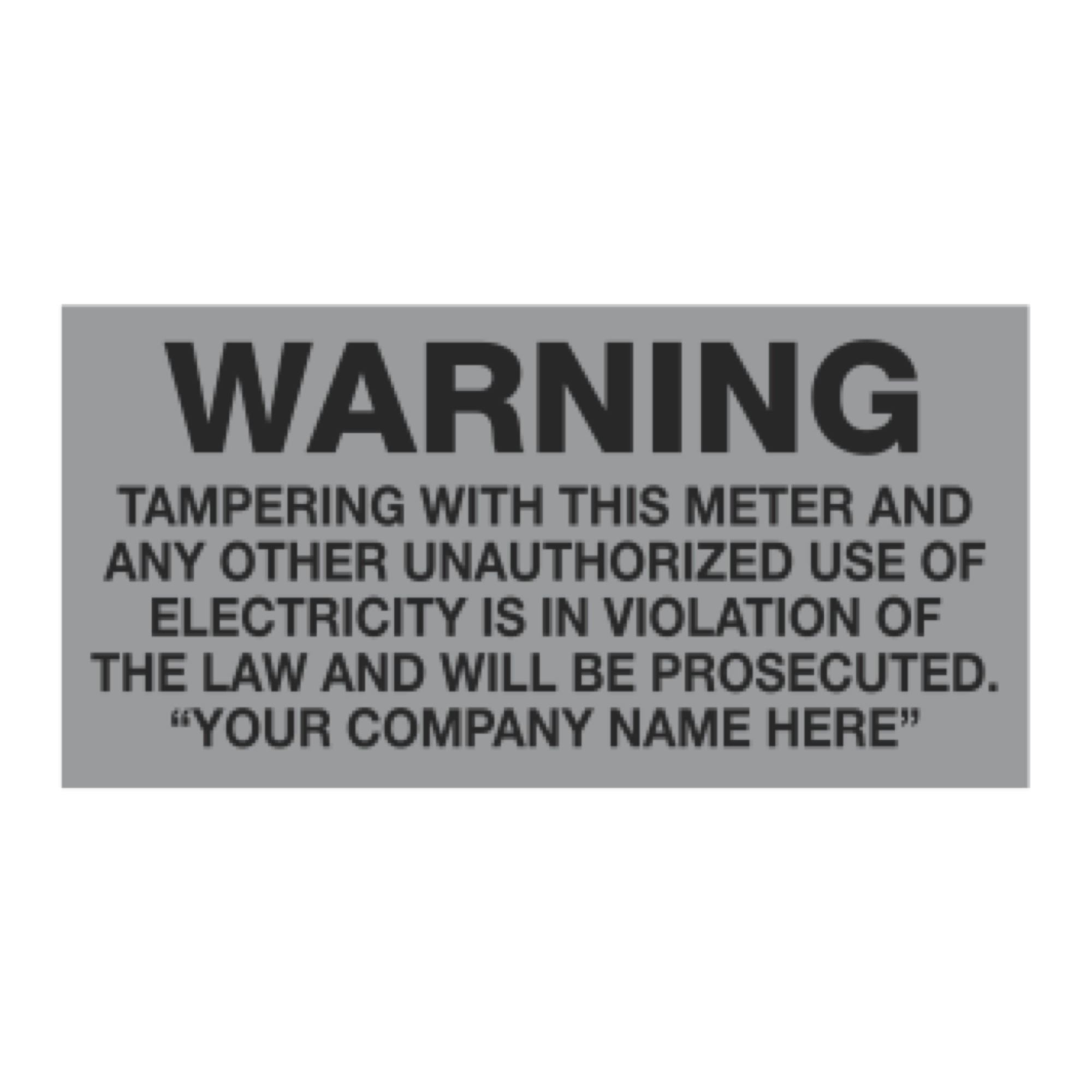 Warning Tampering With This Meter... Custom | Carlton Industries