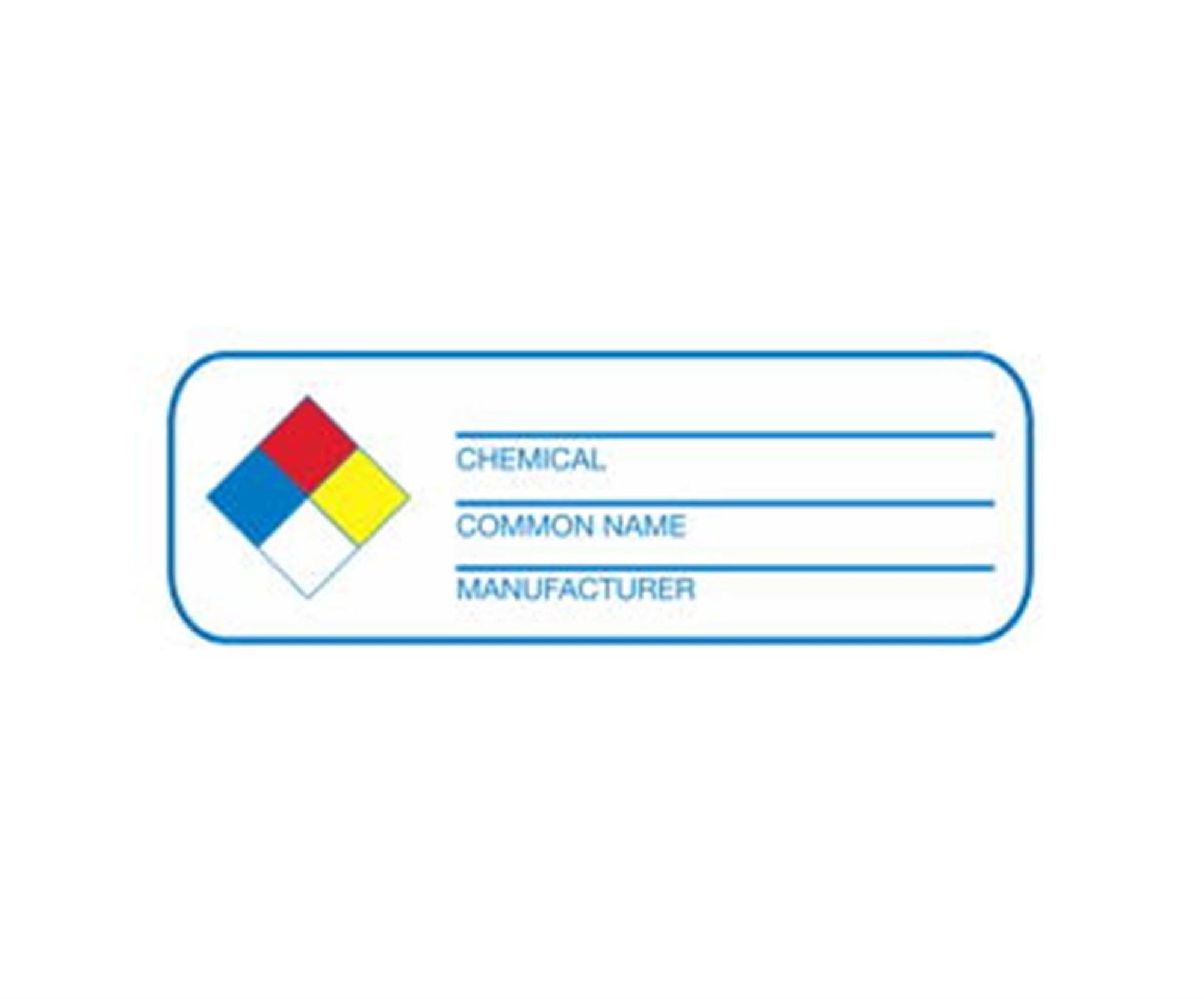 NFPA Write-On Decals - Chemical Common Name MFG. | Carlton Industries