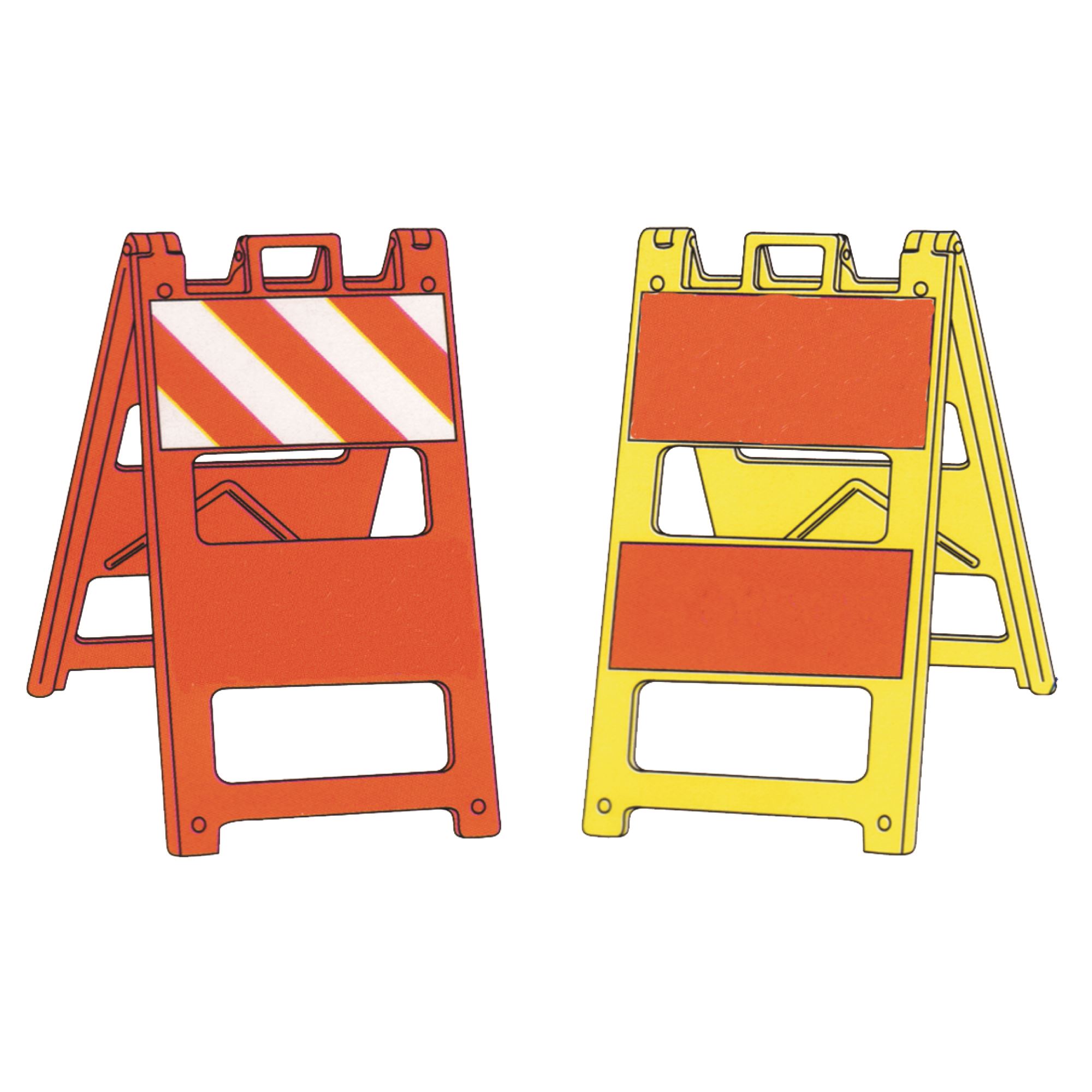 Reflective Jumbo Signs - Type 1 Barricade Solid Orange Reflective