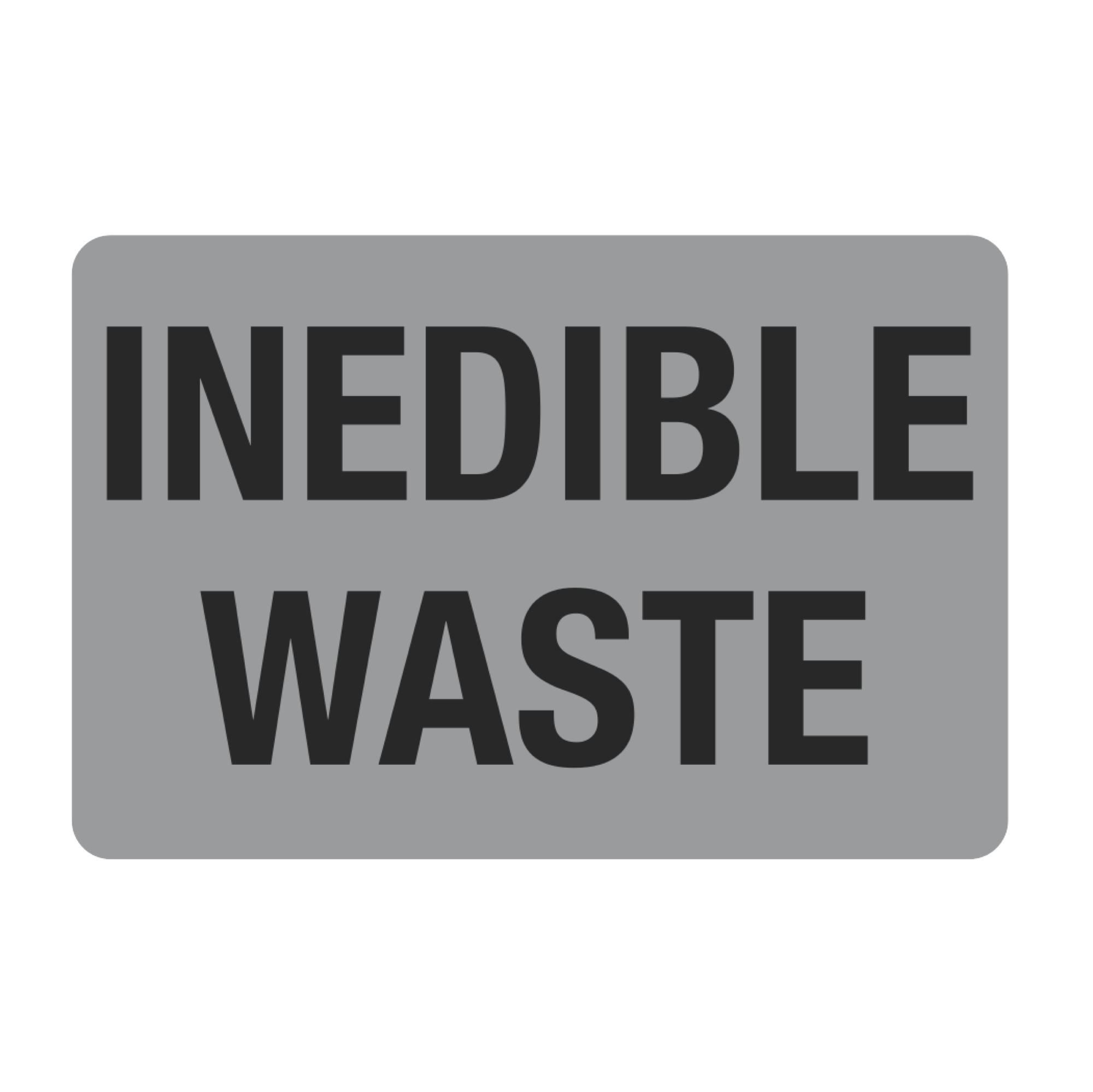 Food Facility Labels - Inedible Waste | Carlton Industries