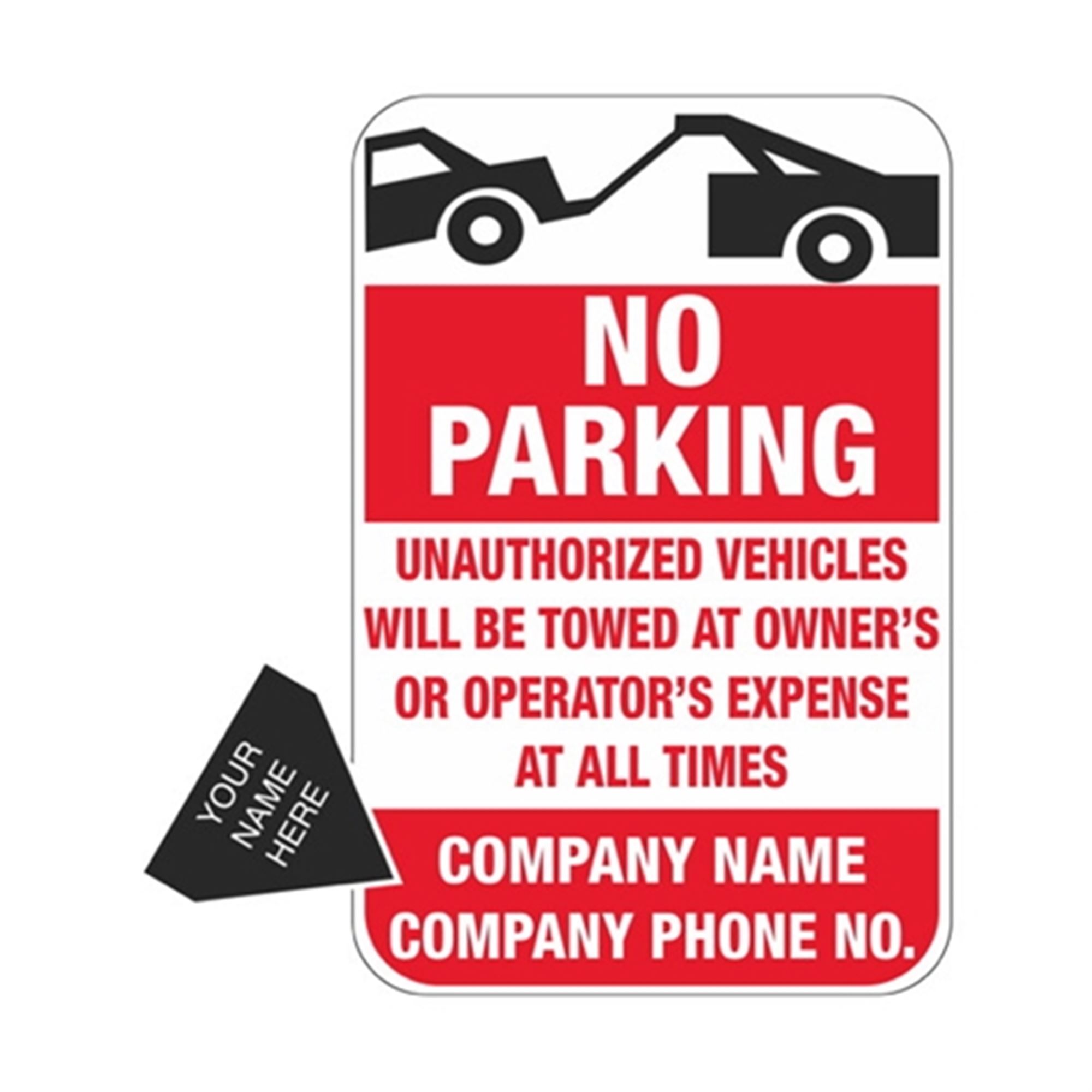 State Tow Away Sign 12" X 18" | Carlton Industries