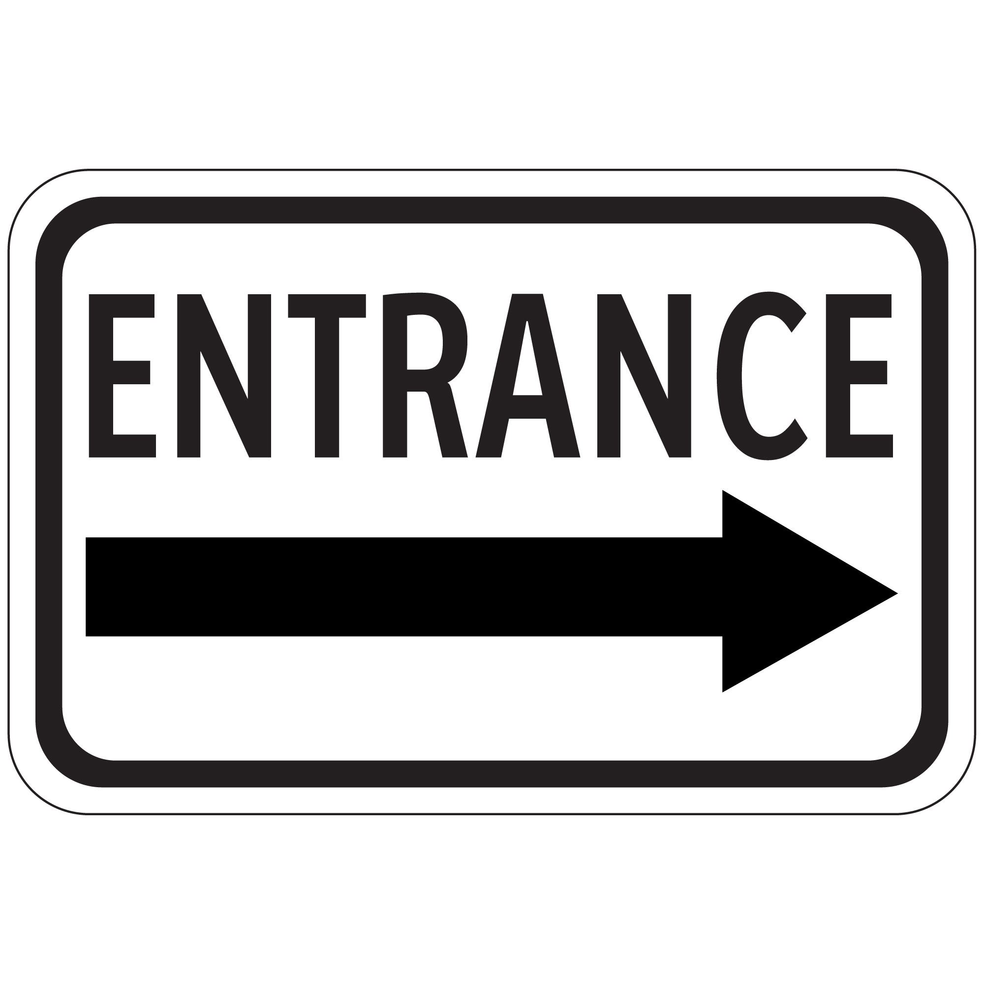 Entrance (Right Arrow) - Engineer Grade Reflective 12" x 18" | Carlton ...