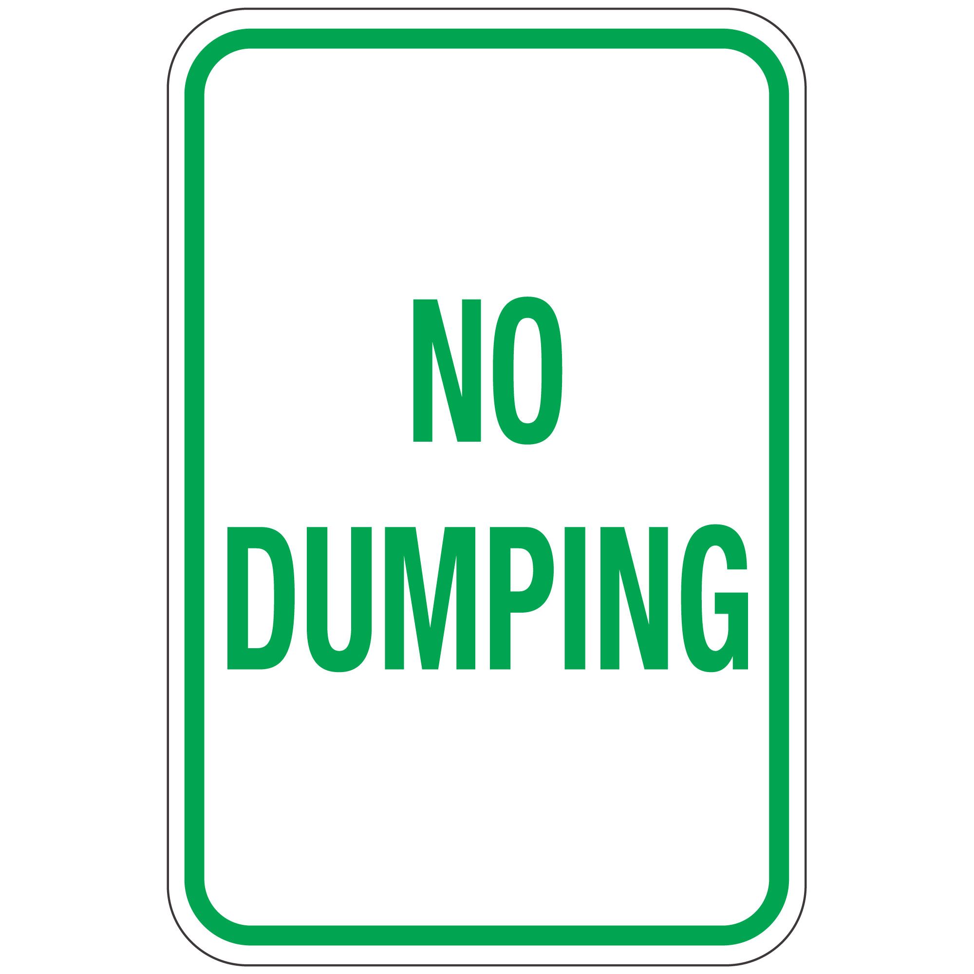 No Dumping Sign 12" x 18" | Carlton Industries