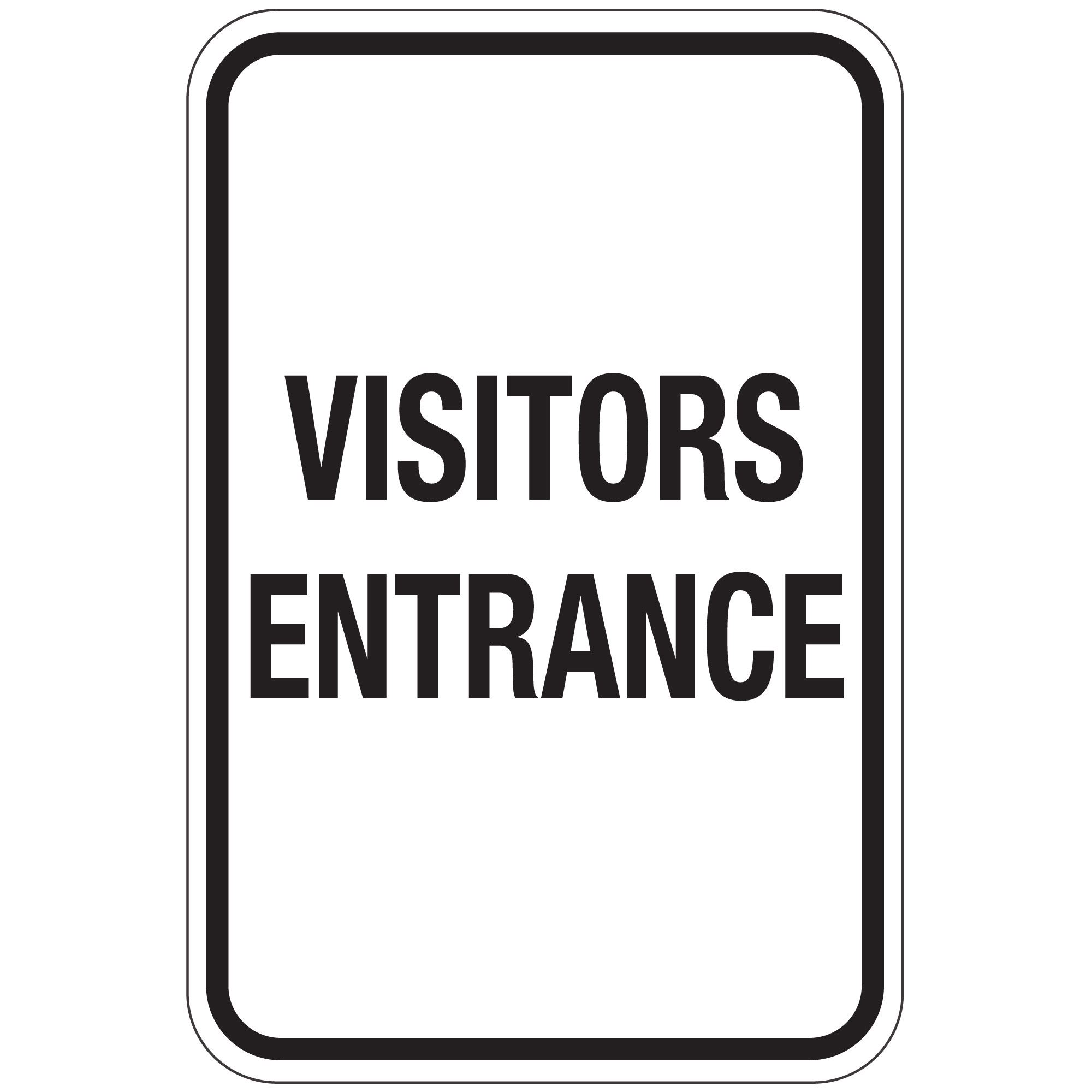 Visitors Entrance Sign 12" x 18" | Carlton Industries