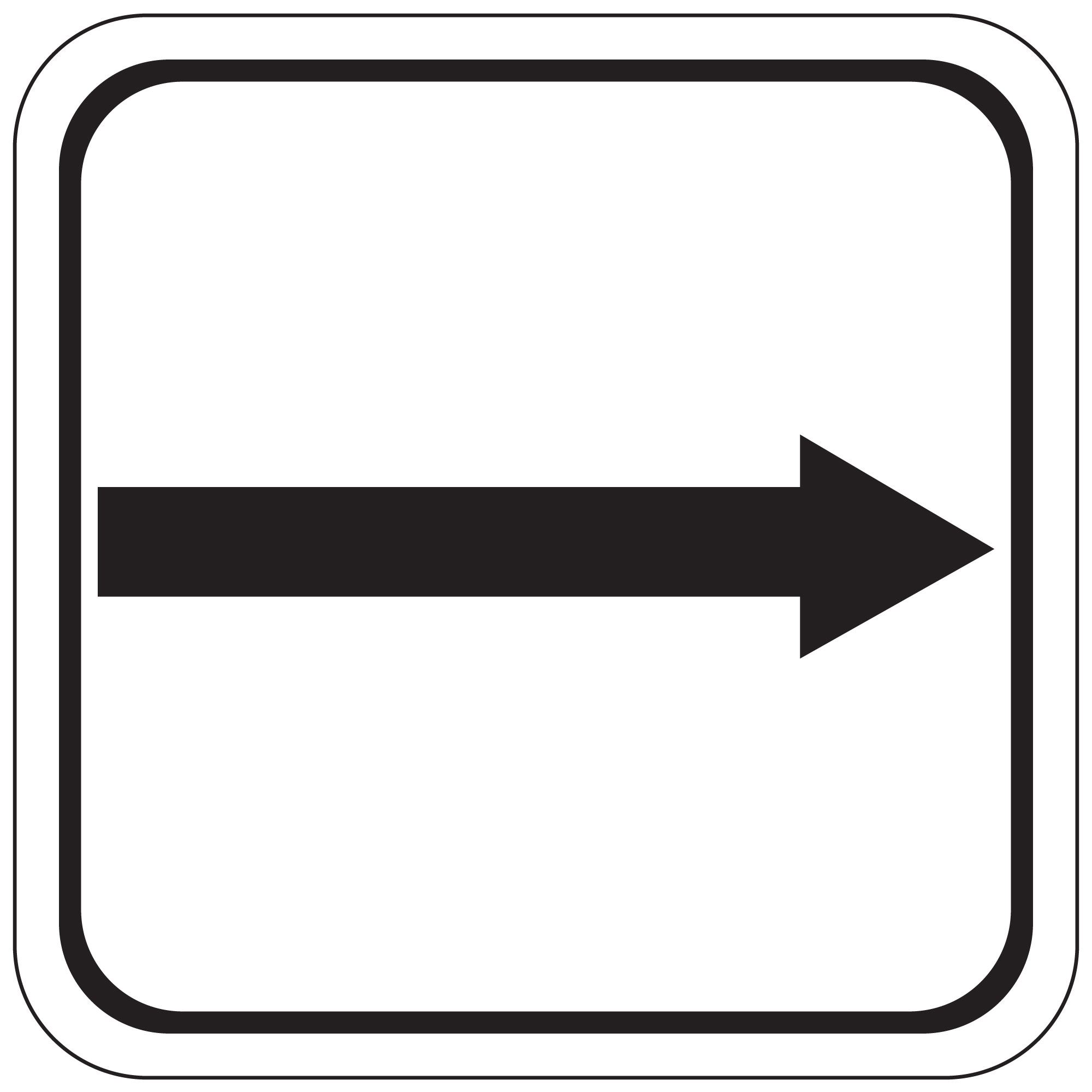 Right Arrow (Graphic) Sign 12"x12" | Carlton Industries