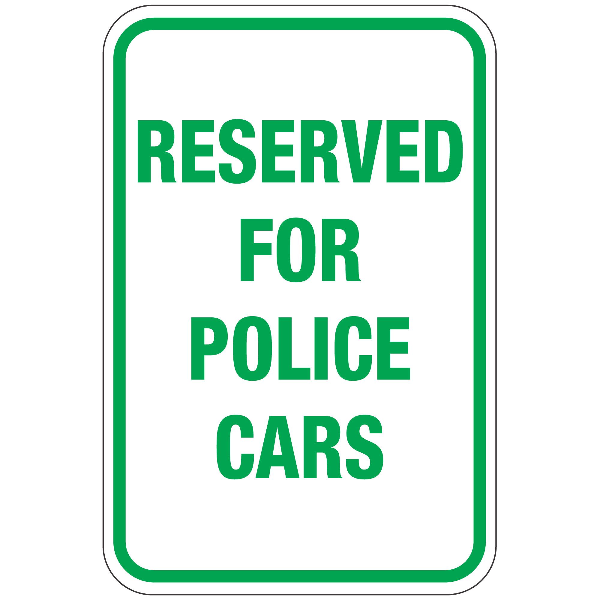 Reserved For Police Cars Sign 12" x 18" | Carlton Industries