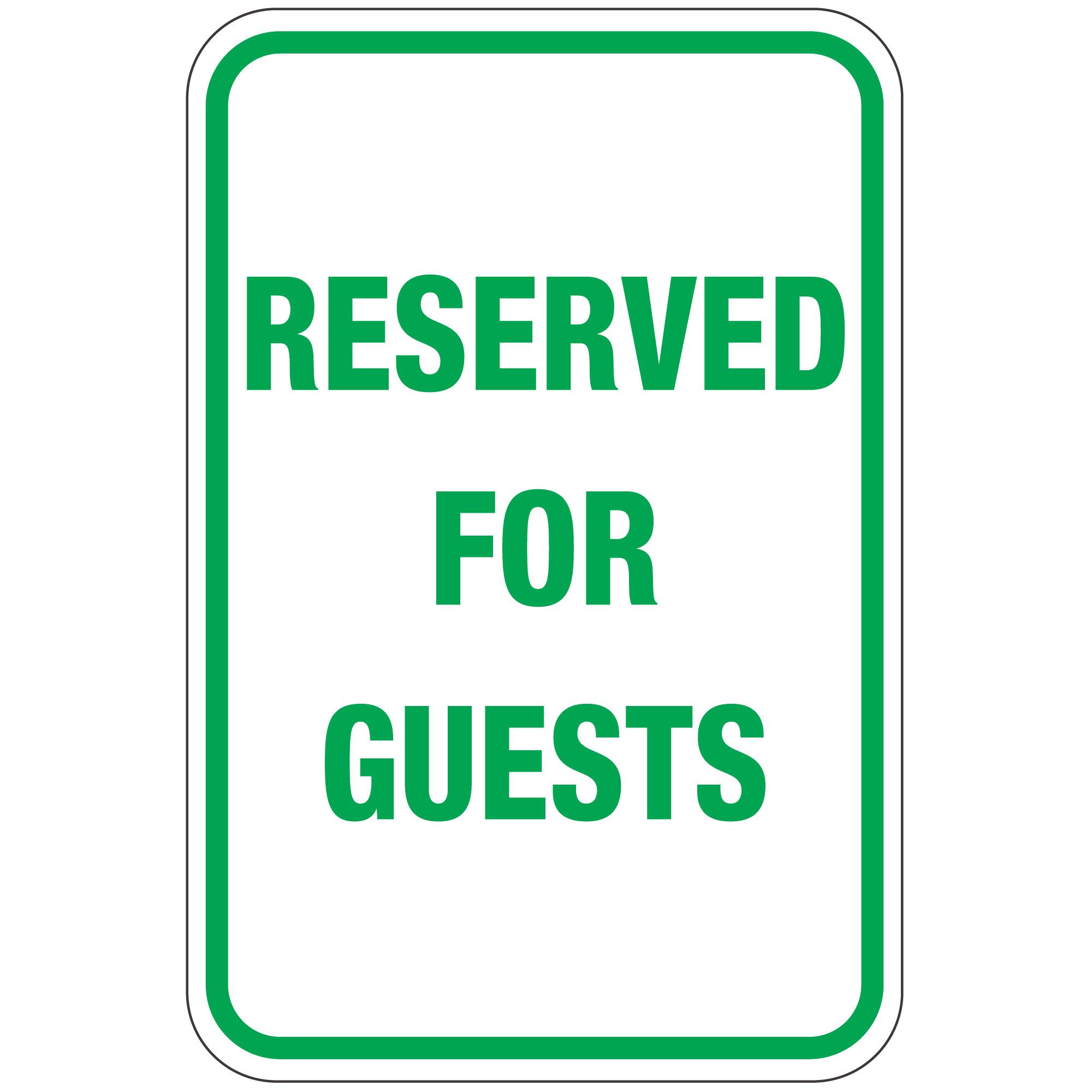 Reserved For Guests Sign 12" x 18" | Carlton Industries