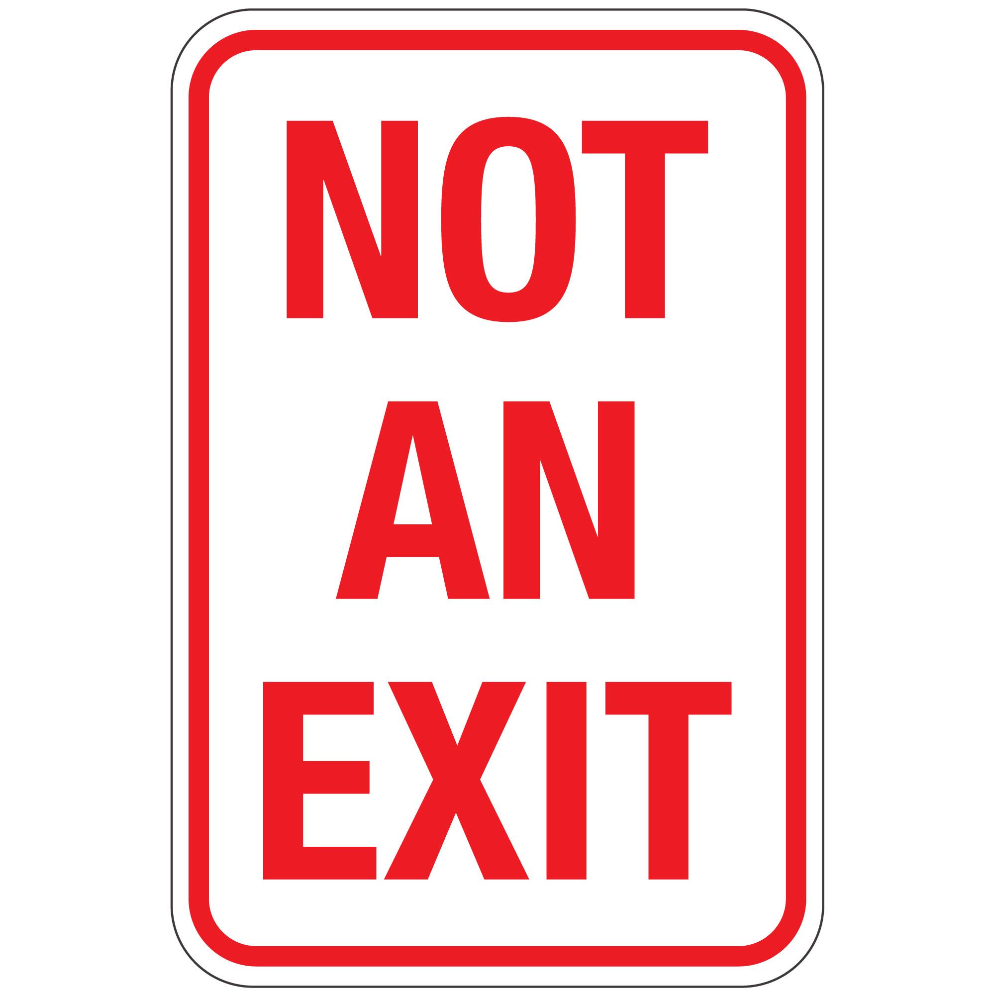 Not An Exit Sign 12" x 18" | Carlton Industries