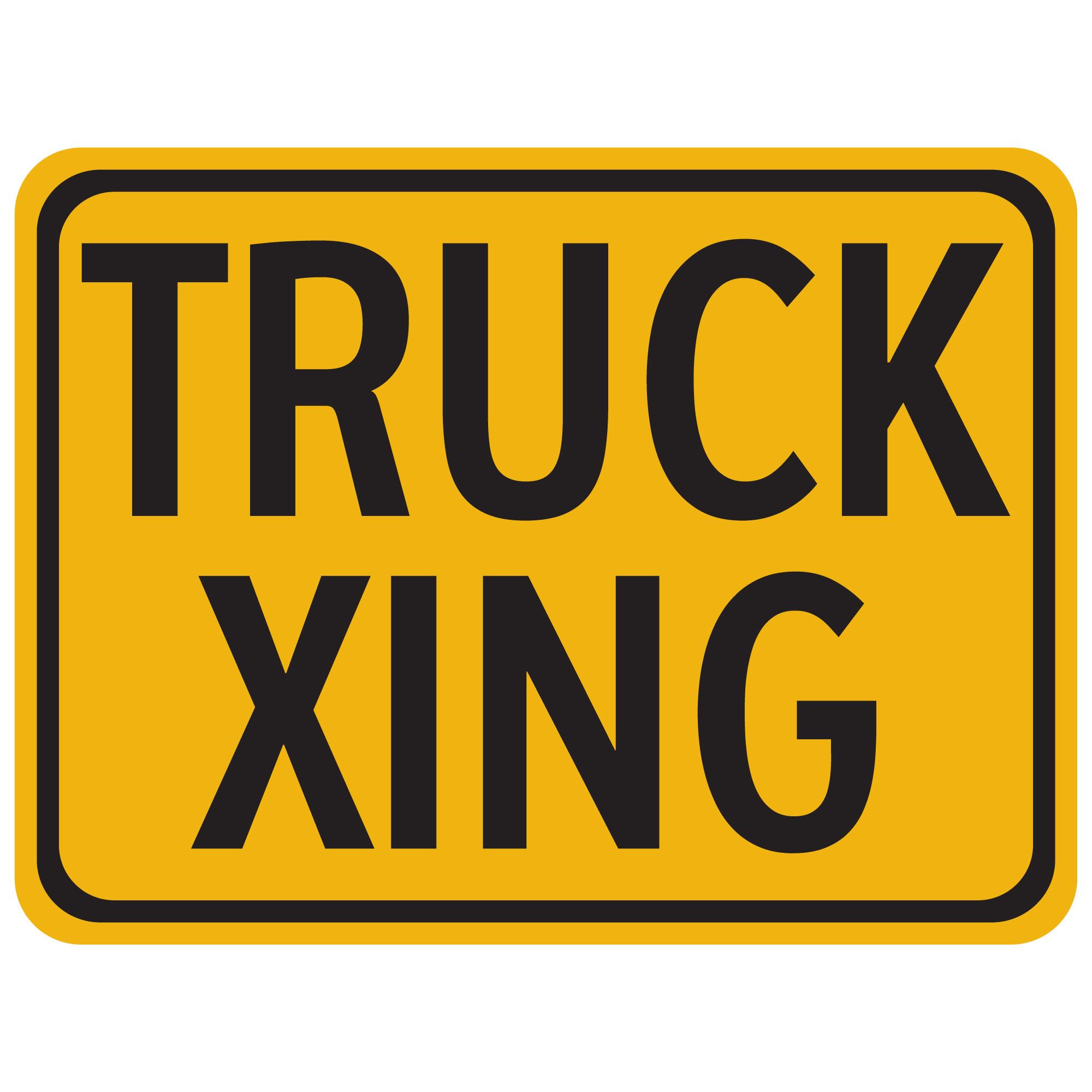 Truck Crossing Sign 18" x 24" | Carlton Industries