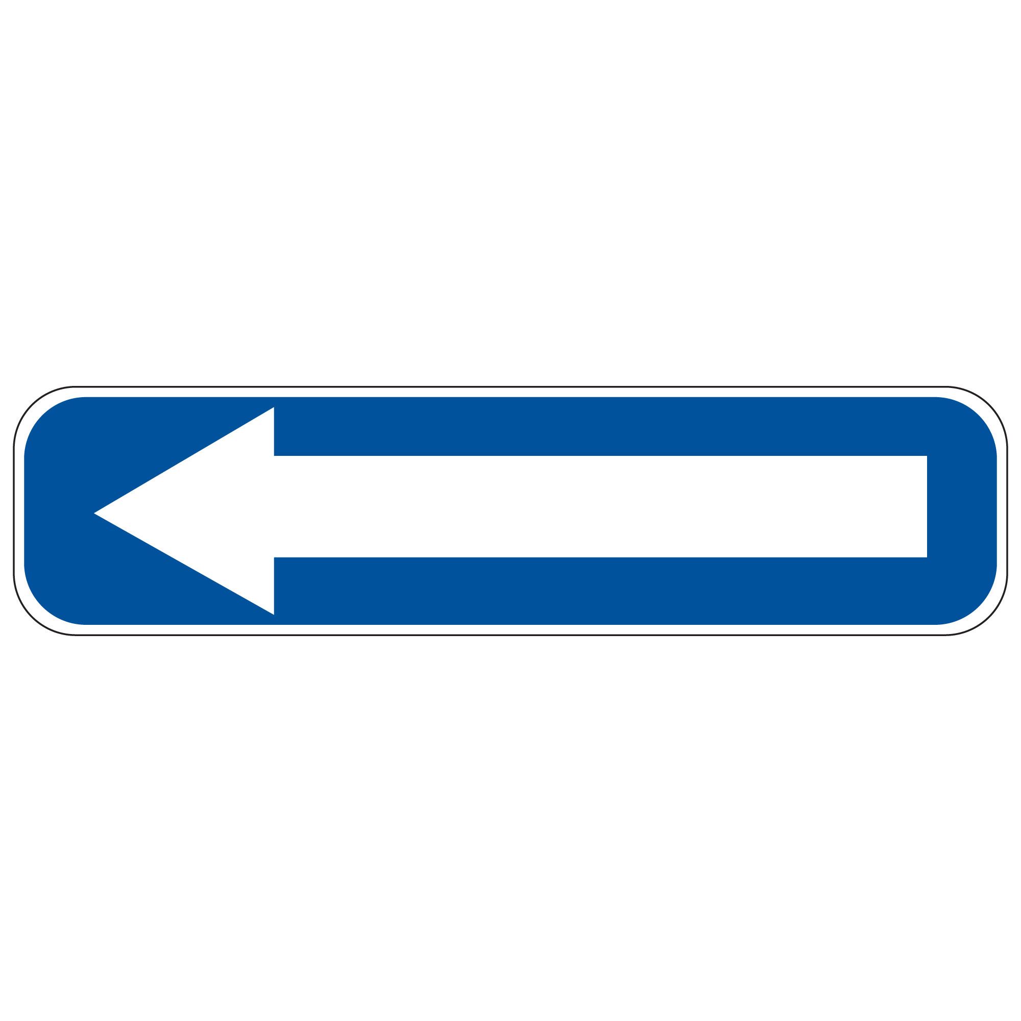 Left Arrow (Blue/White) Sign 6" x 24" | Carlton Industries