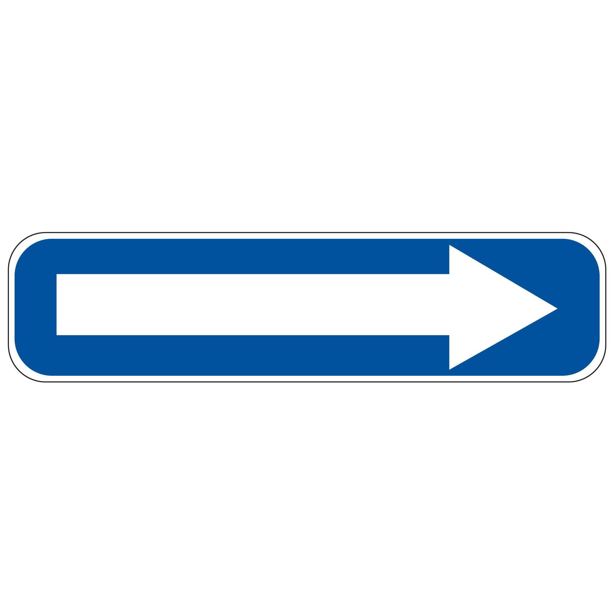 Right Arrow (Blue/White) Sign 6" x 24" | Carlton Industries