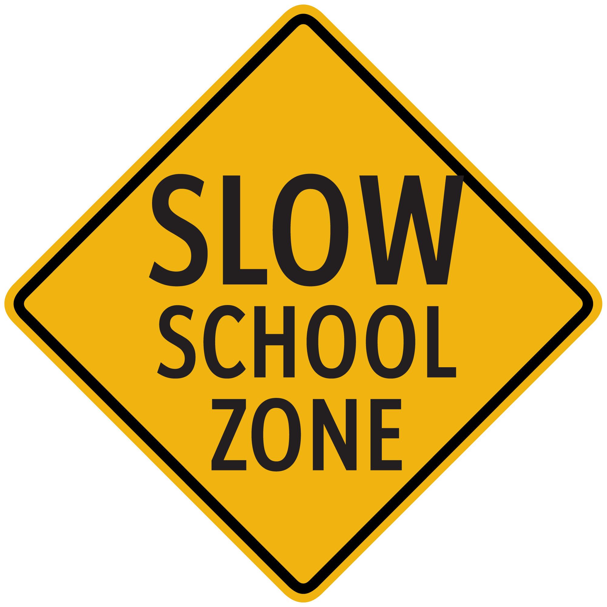 Slow School Zone Sign 24" x 24" | Carlton Industries