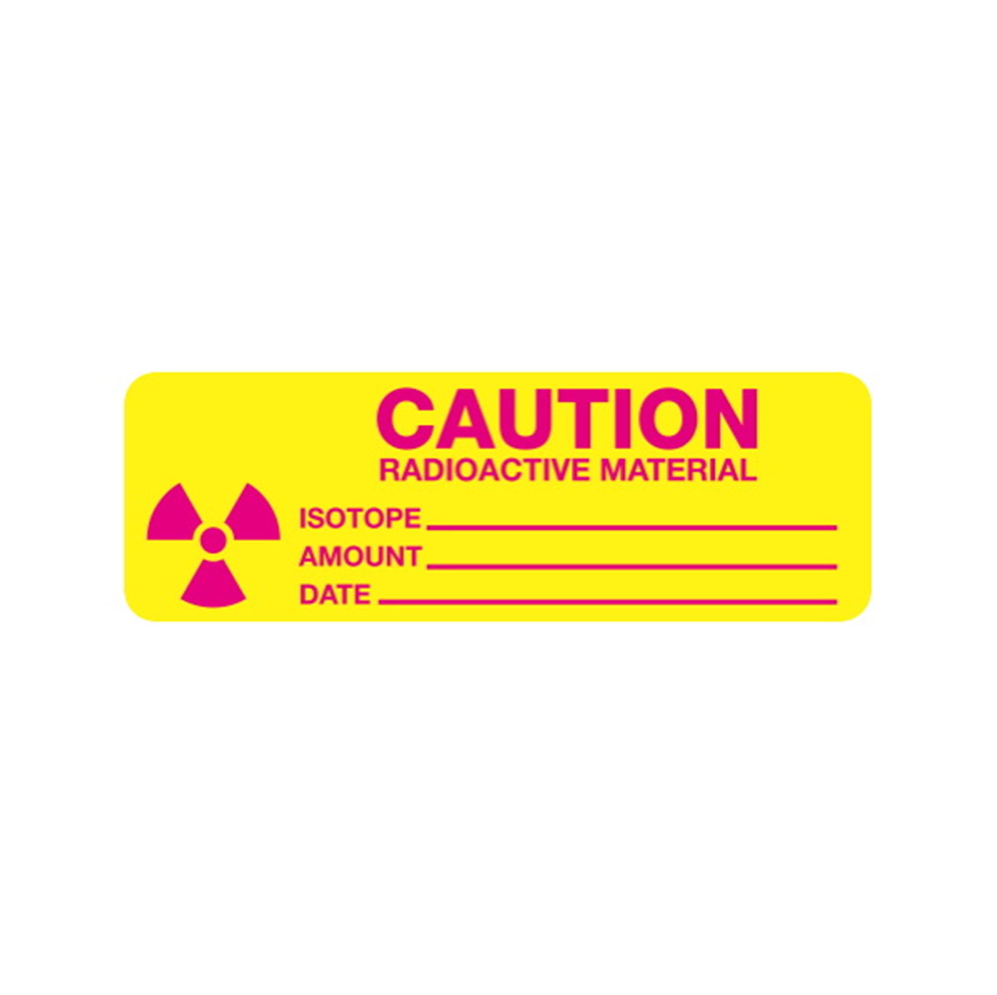 Caution Radioactive Material - 1" x 3" Label | Carlton Industries