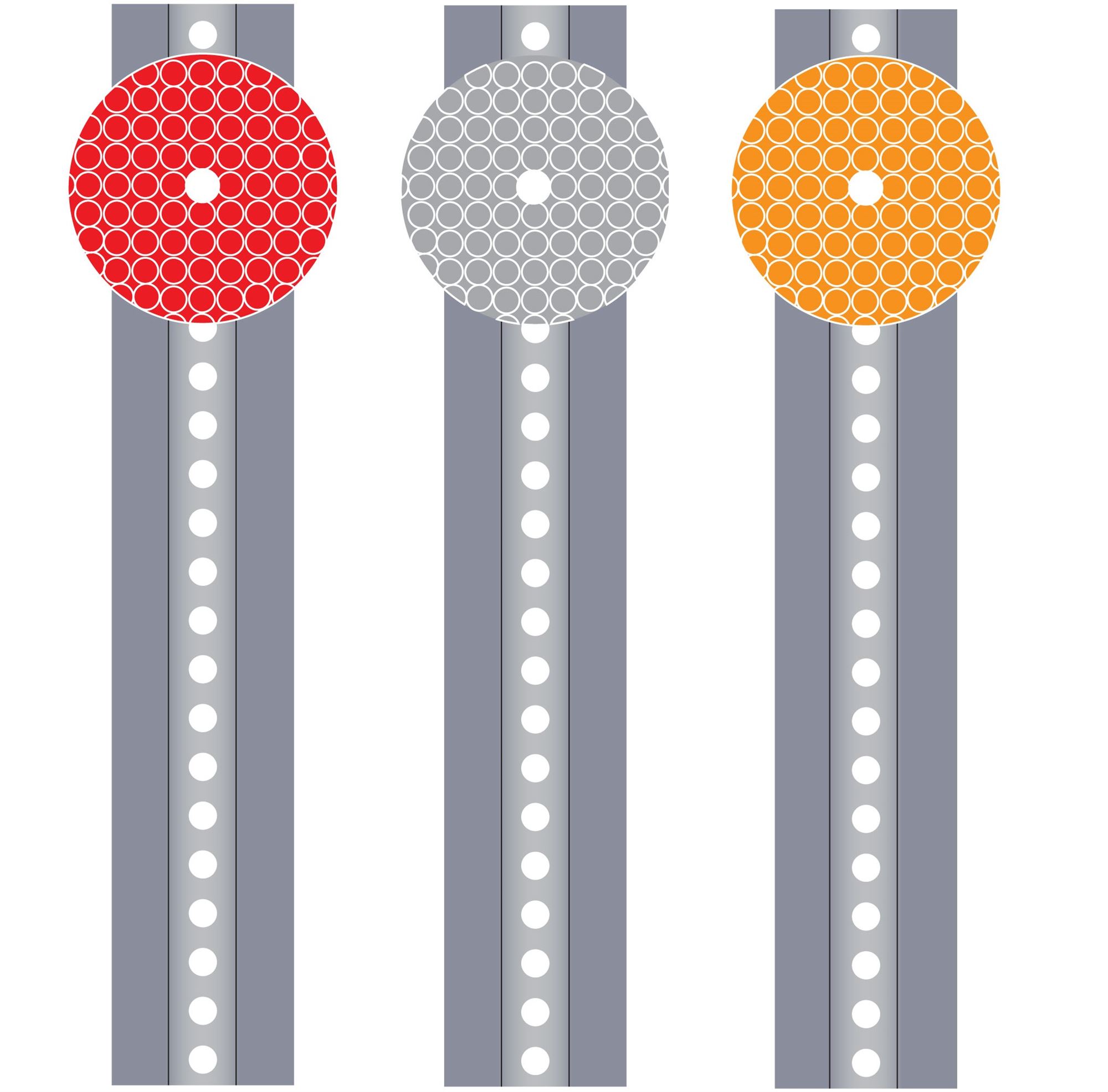 Single 3" Reflector with 6' U-Channel Post | Carlton Industries