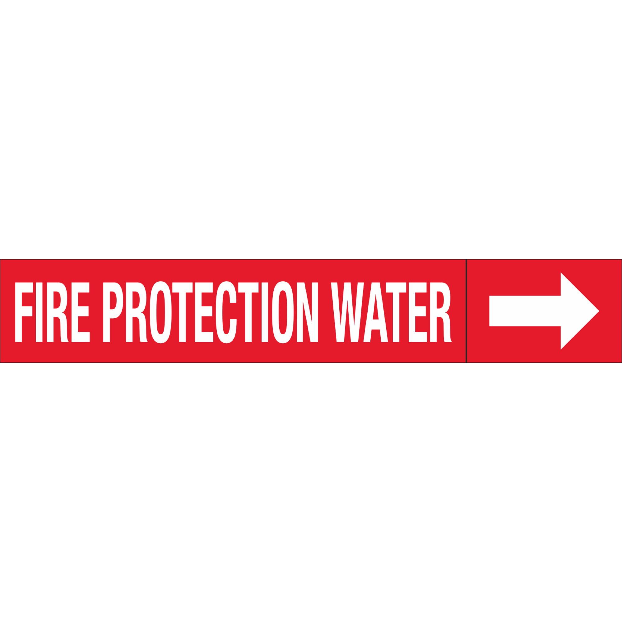 Roll Style Pipe Markers - Fire Protection Water | Carlton Industries