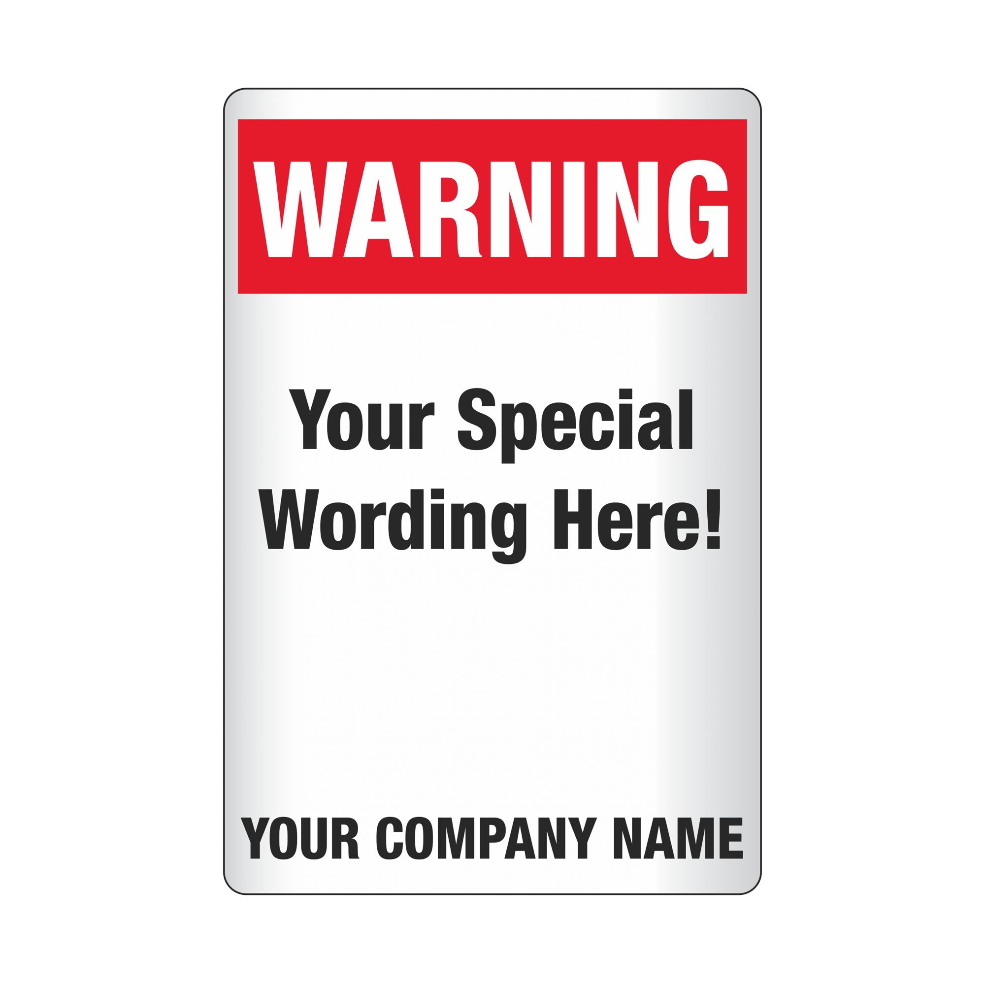 Custom Worded Reflective Security Sign - Warning 18x24 | Carlton Industries