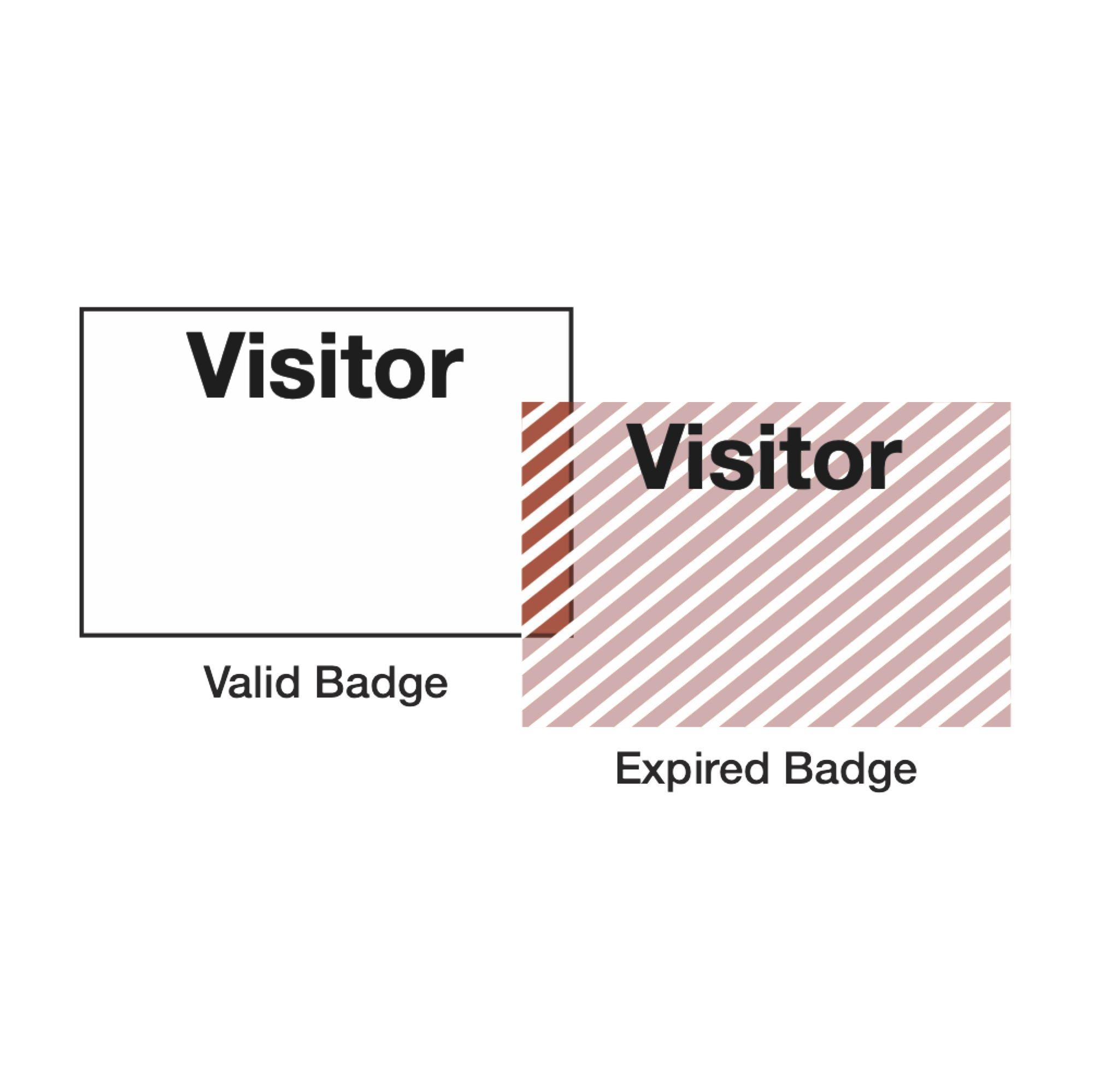 Self-Expiring Visitor Badges - 2 1/8" x 3 15/16" | Carlton Industries