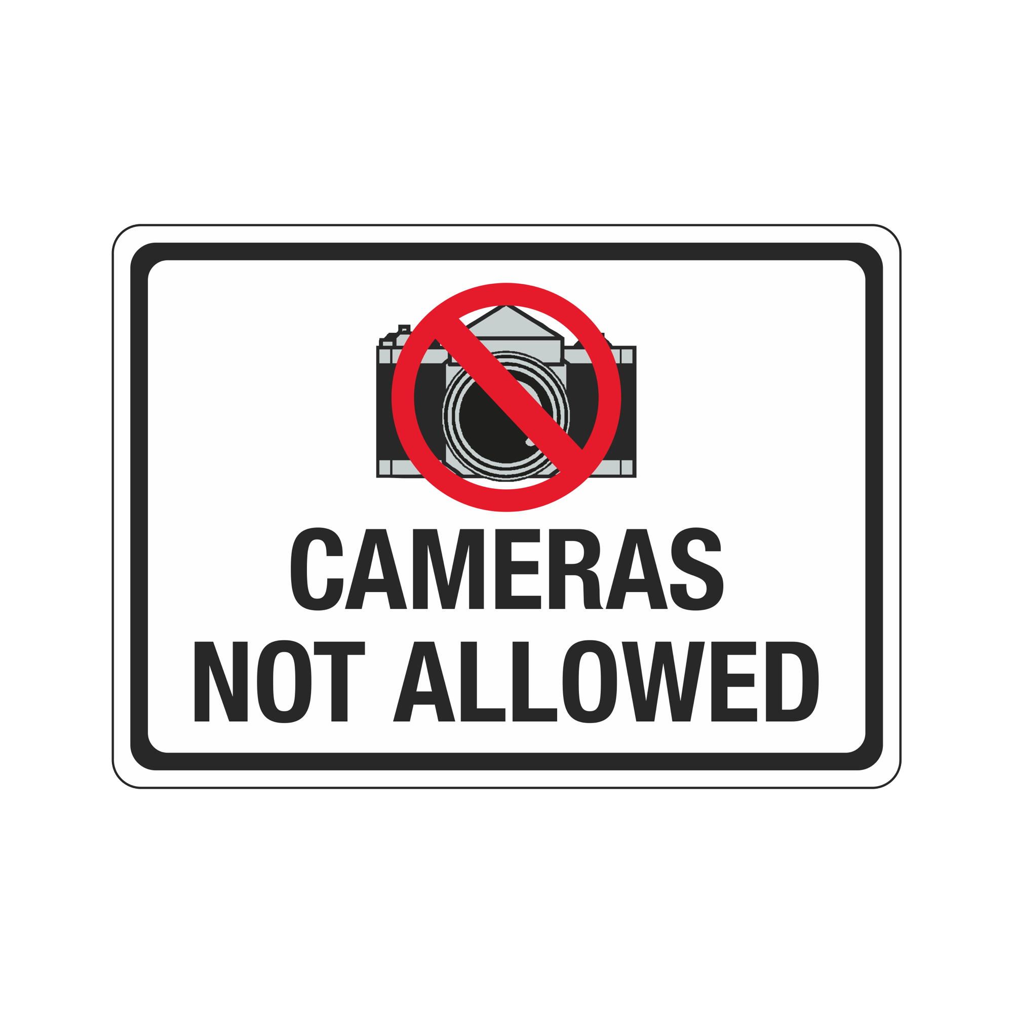 Cameras Not Allowed 10"x14" Sign | Carlton Industries