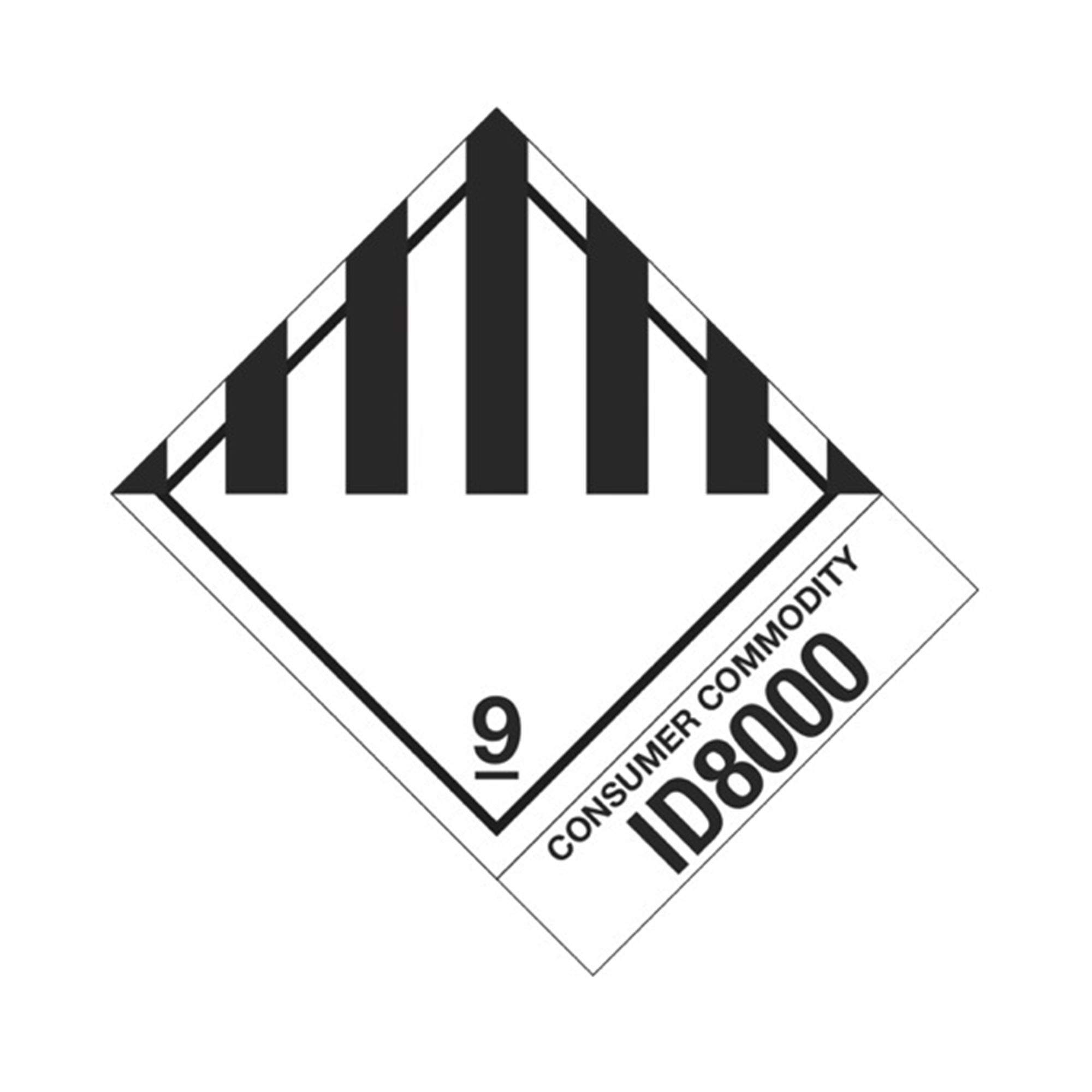 Hazmat Shipping Labels - Consumer Commodity - ID8000 - Class 9 4x5