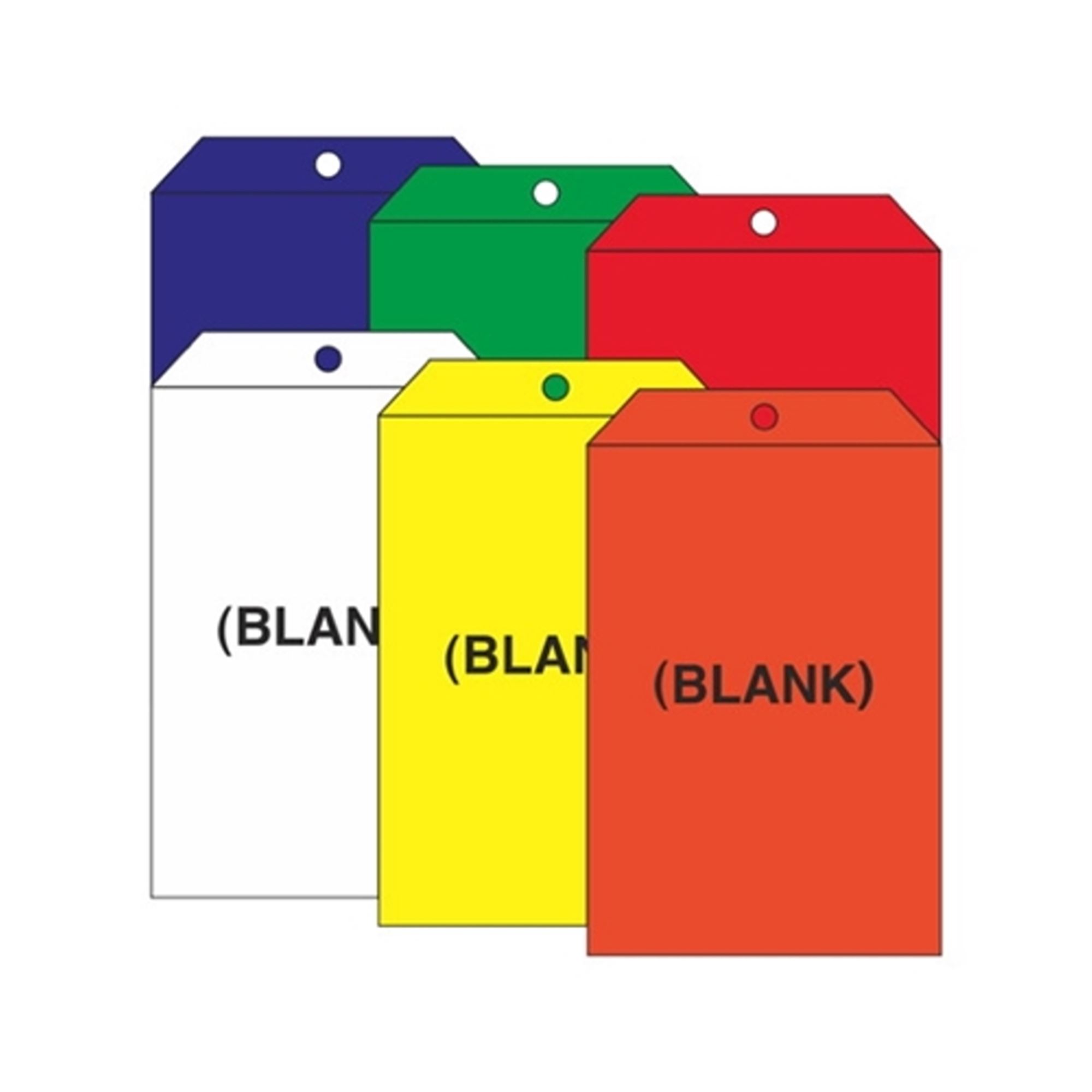 Colorful Blank Self-Laminating Vinyl Tags 3 1/2 x 5 | Carlton Industries