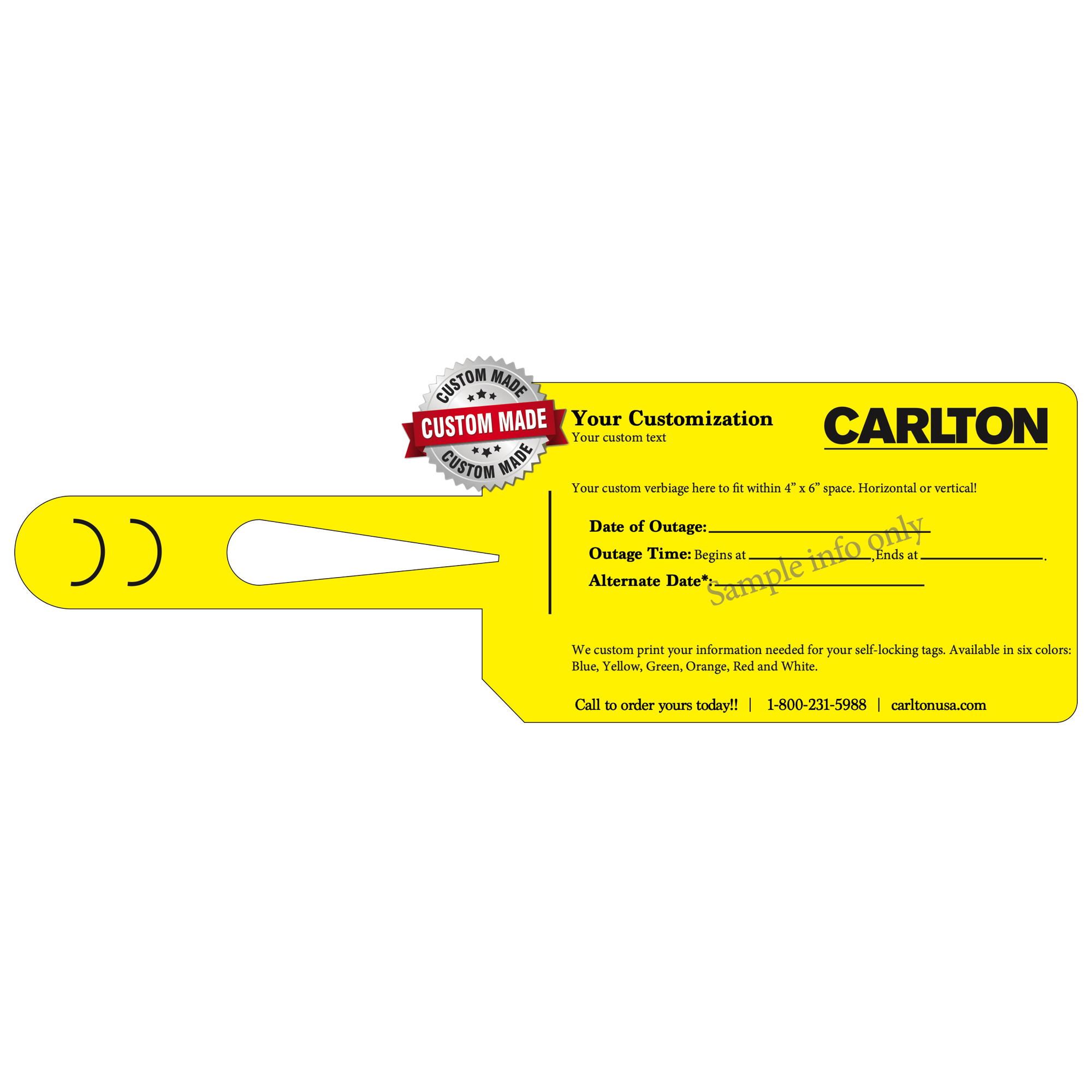 PK/25 Self-Locking Custom Tags | Carlton Industries