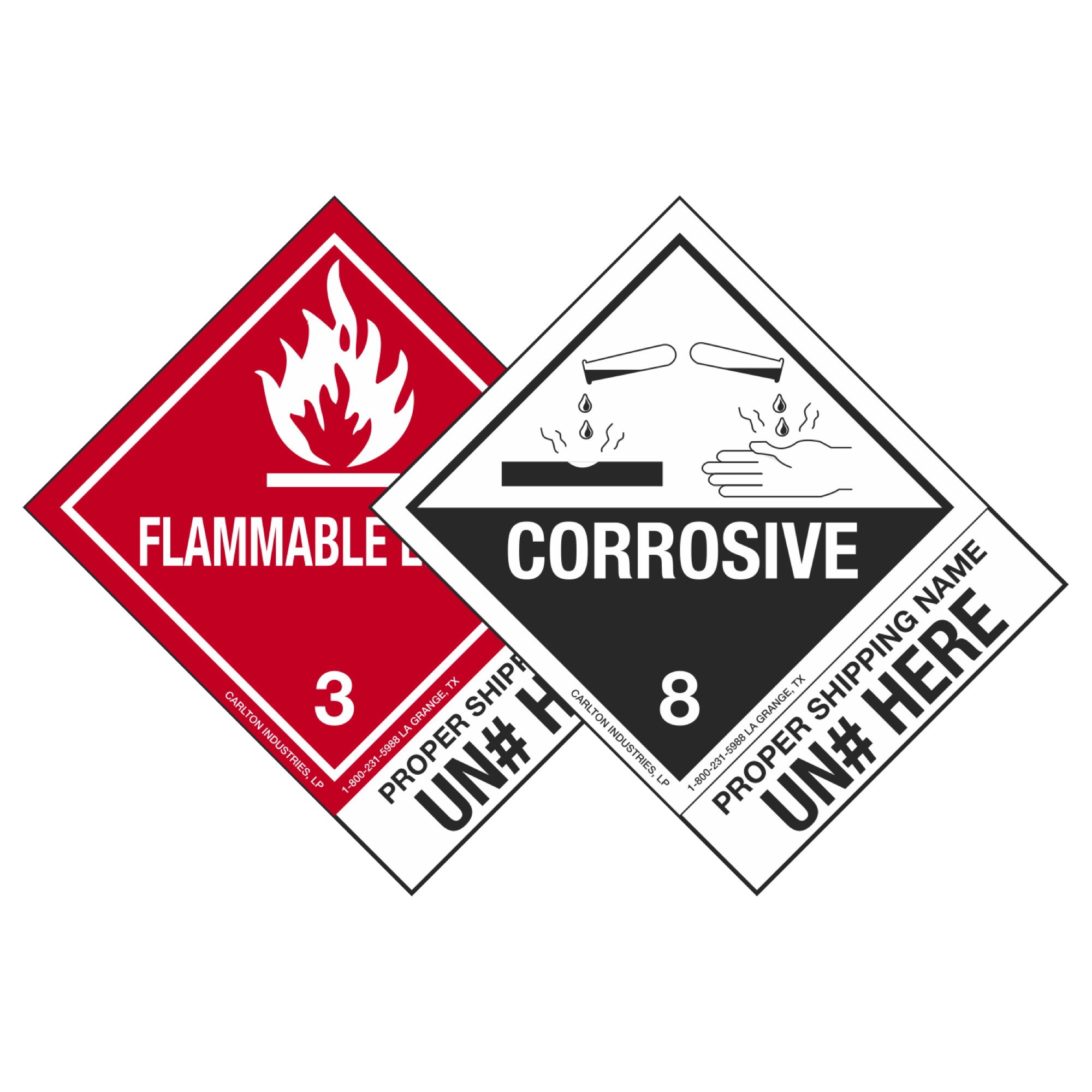 Custom Hazmat Shipping Label - Vinyl 4 x 5 | Carlton Industries