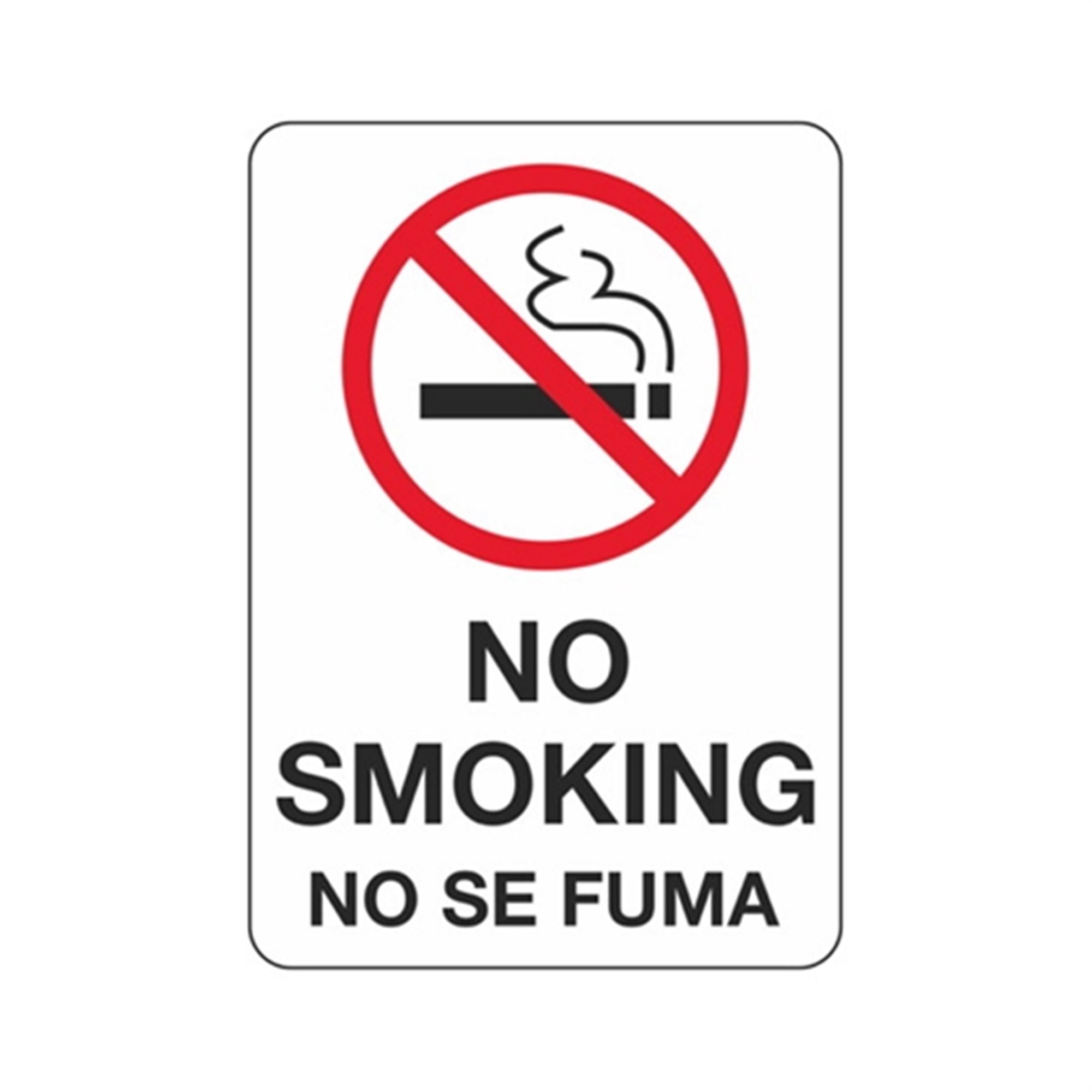 No Smoking/No Se Fuma - 7" x 10" Polyethylene Sign | Carlton Industries