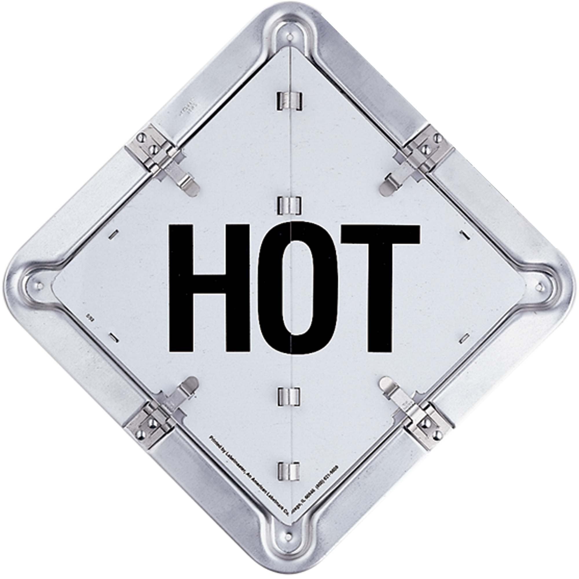 Spacemaster® Hot Markings Metal Flip Placard - Hot, Blank