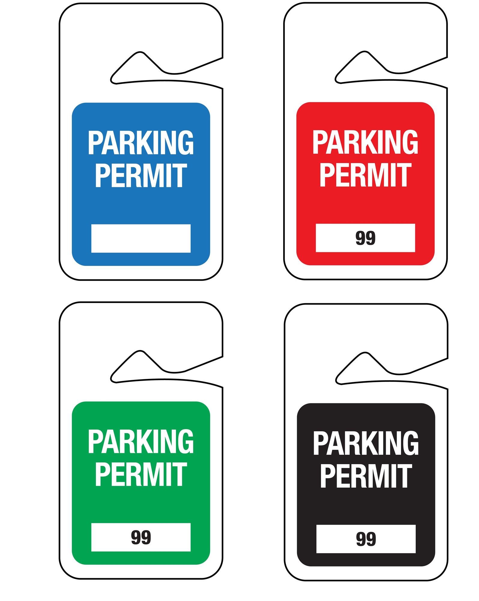 Parking Permit Tag - Unnumbered - 2 7/8 x 4 7/8 | Carlton Industries