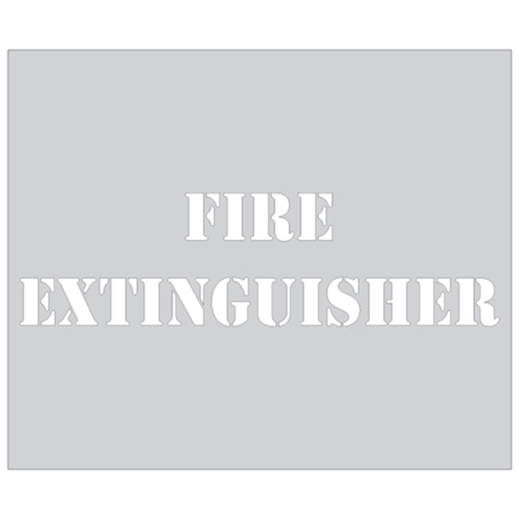 Fire Extinguisher Sign Stencil - 10 x 12 | Carlton Industries
