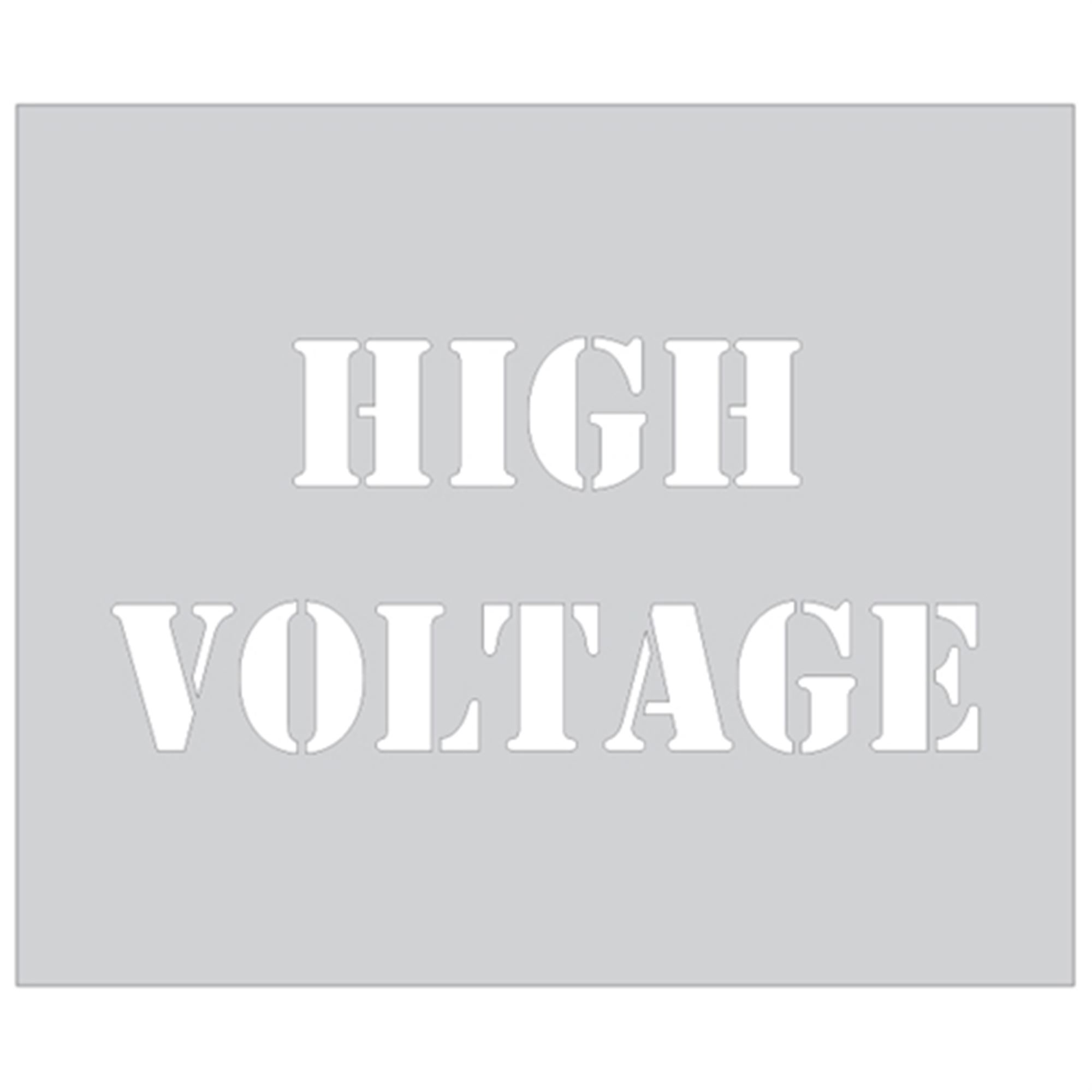 High Voltage Sign Stencil - 10 x 12 | Carlton Industries