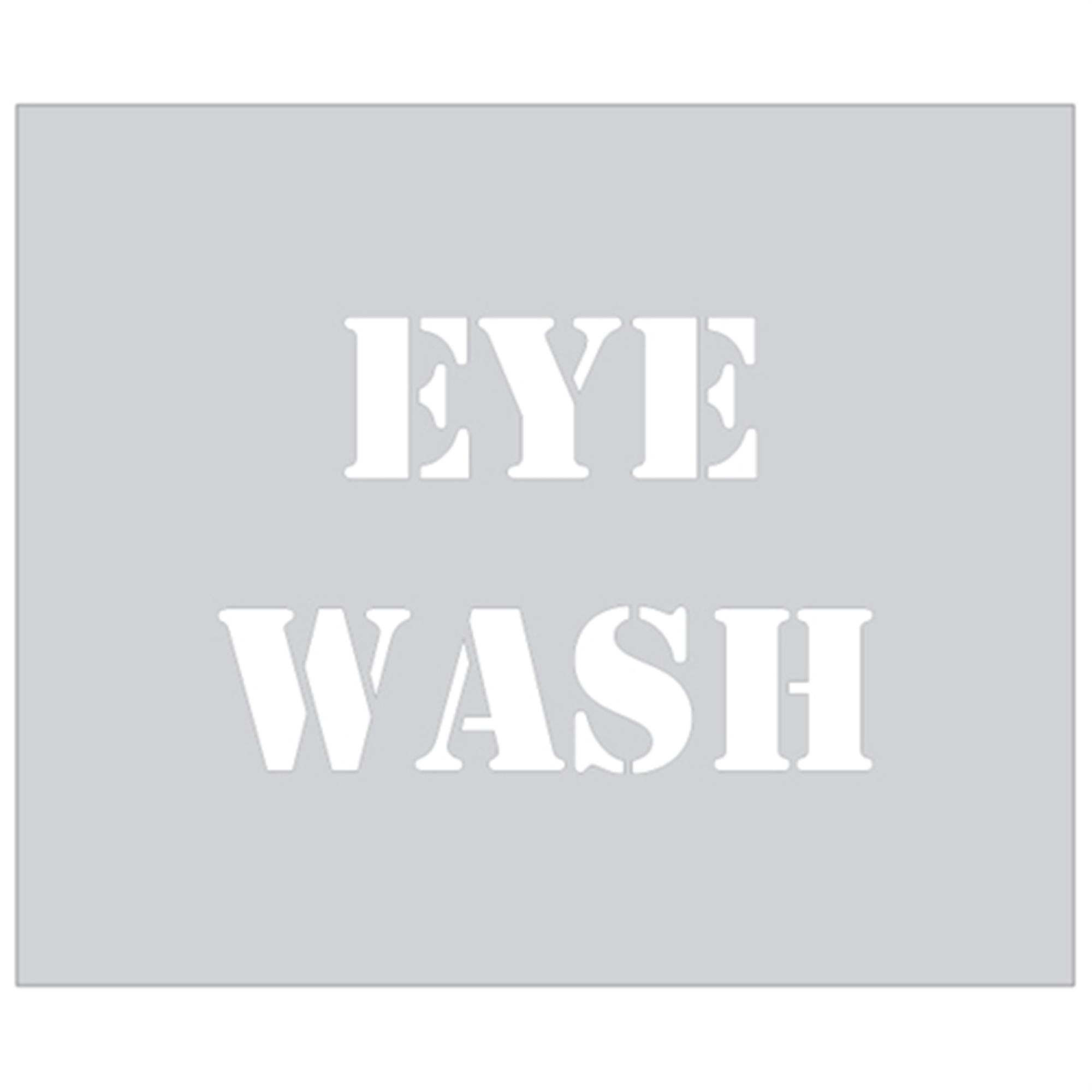 Eye Wash Sign Stencil - 10 x 12 | Carlton Industries