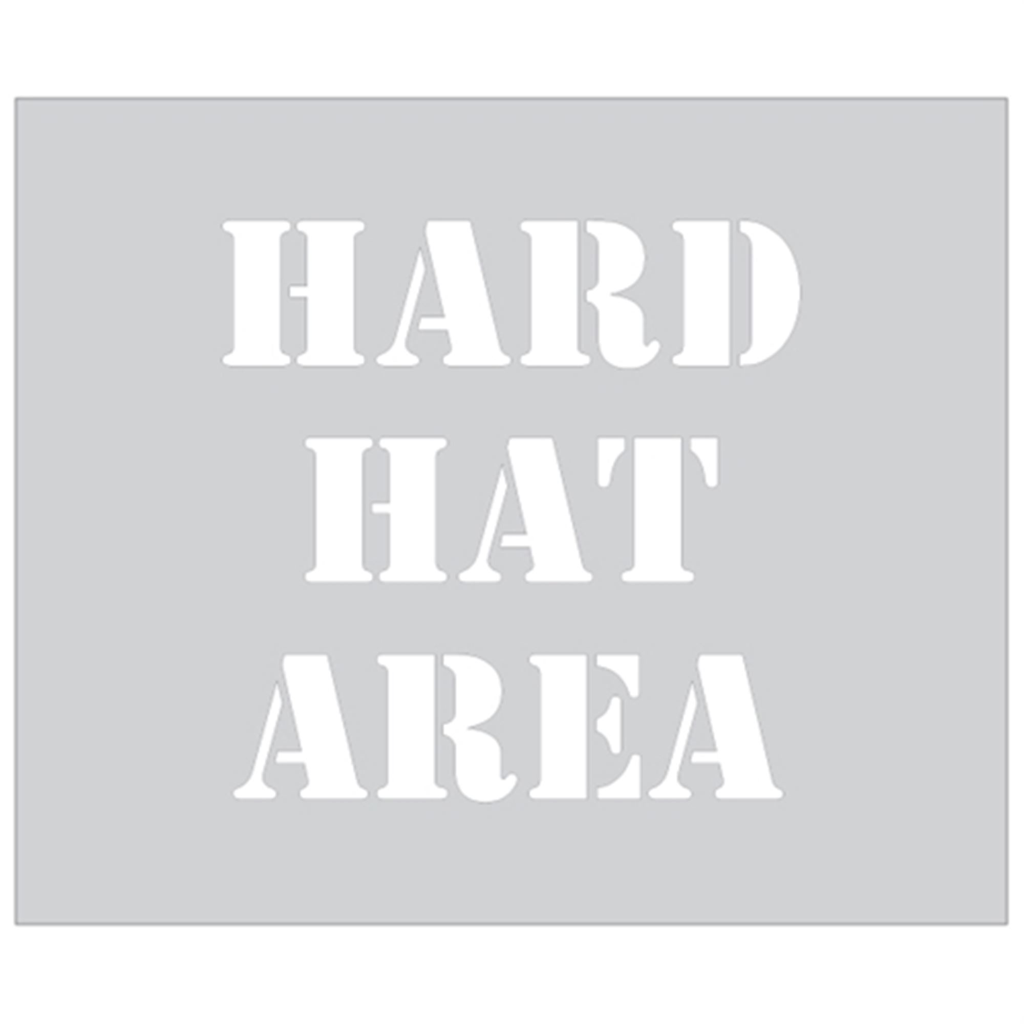 Hard Hat Area Stencil - 10 x 12 | Carlton Industries