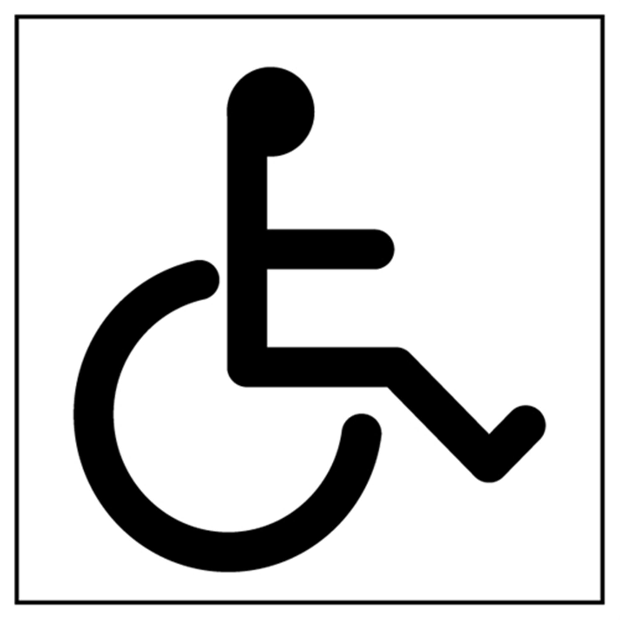 Handicap Symbol Stencil Small - 26.5" x 30" | Carlton Industries