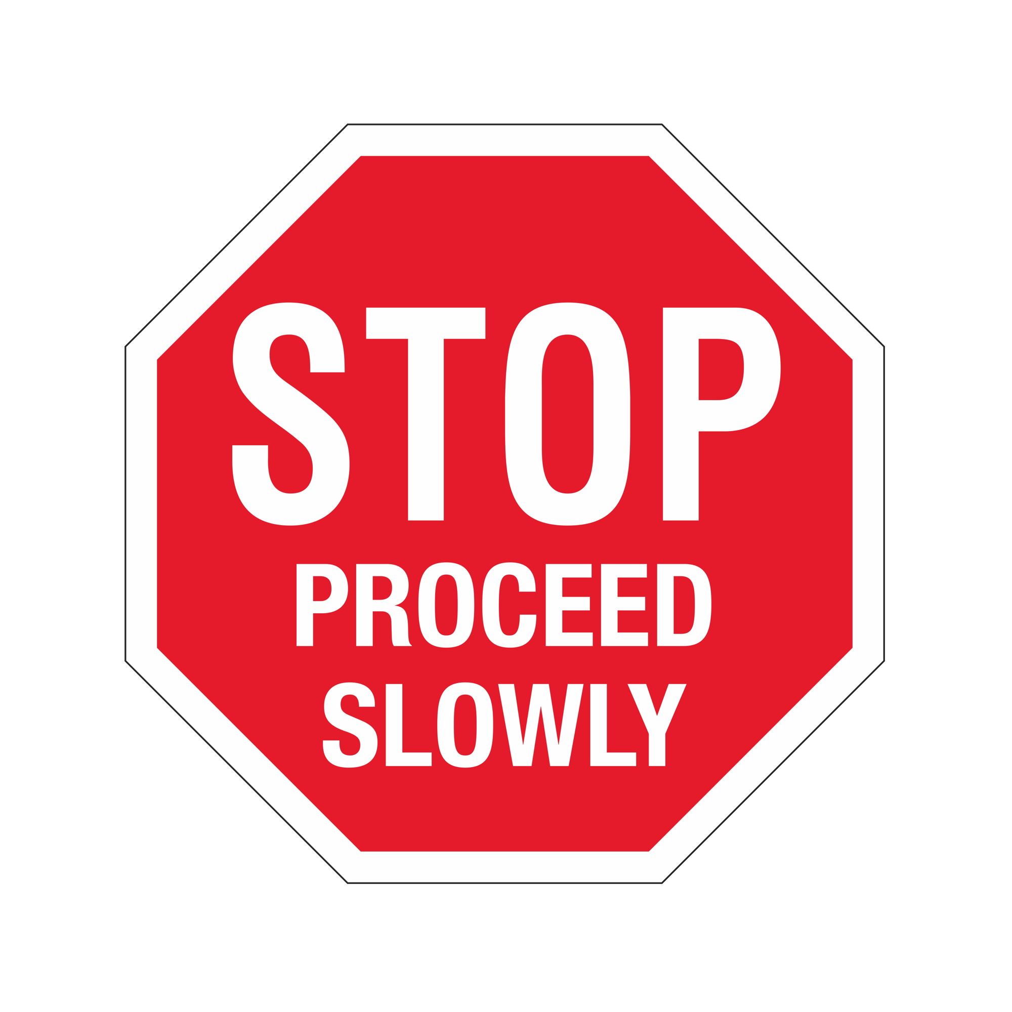 STOP Proceed Slowly Sign | Carlton Industries