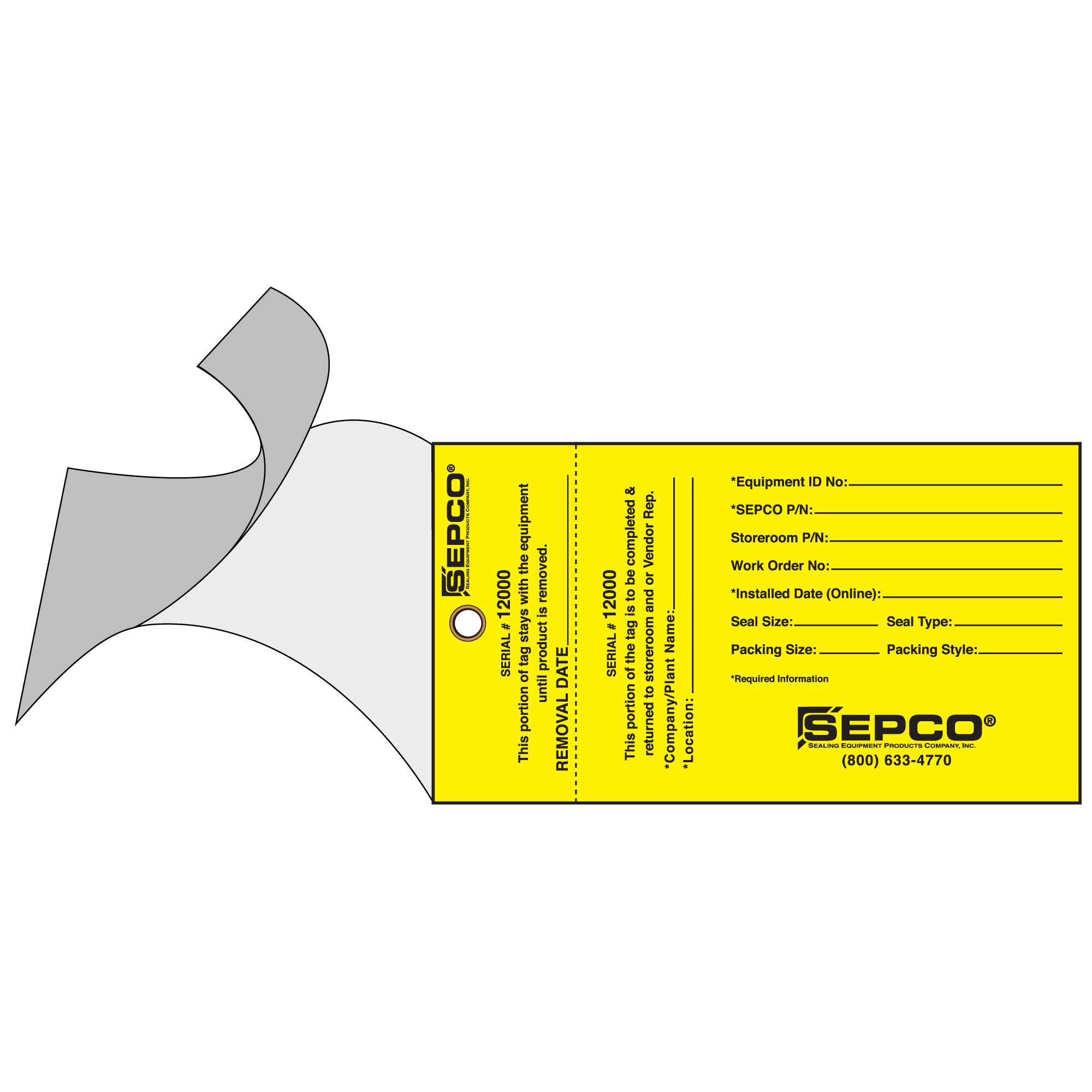 Custom Self-Laminating Vinyl Tags - 1 Sided | Carlton Industries