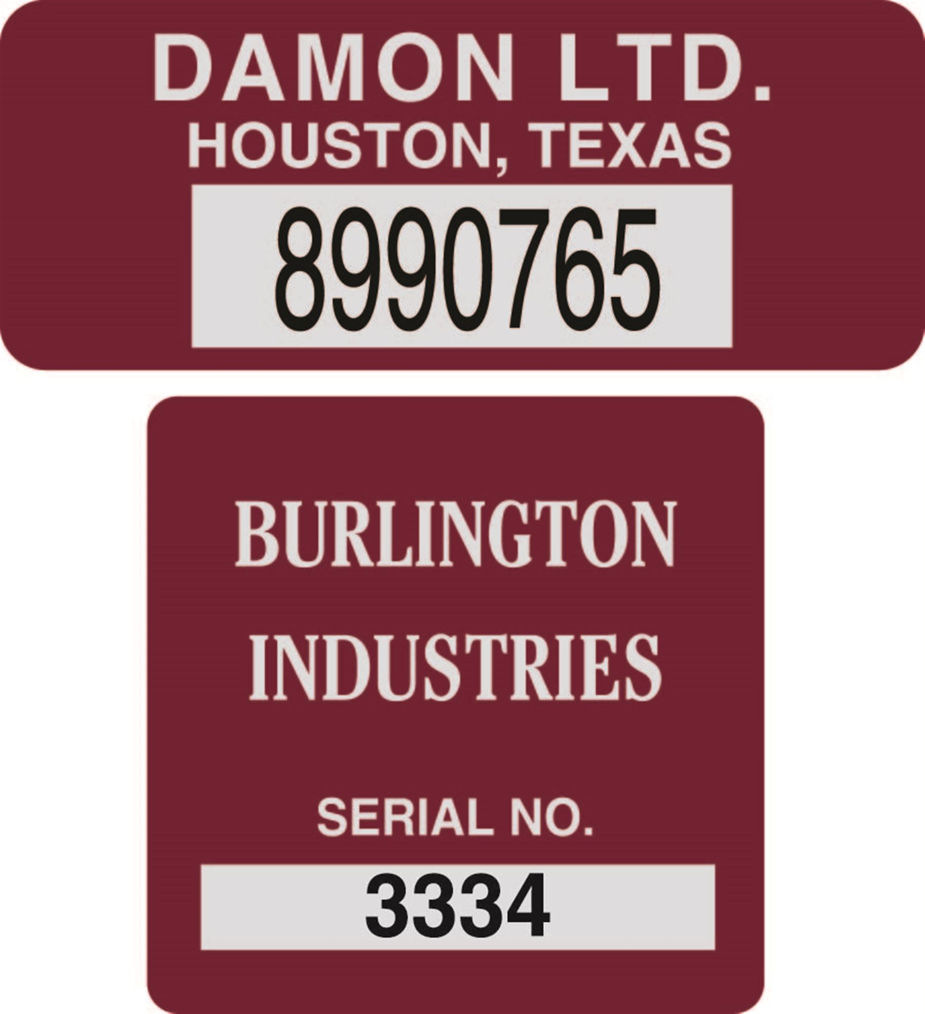 Custom Printed Tuff Tags - No Barcode - Up to 4 Square Inches | Carlton ...