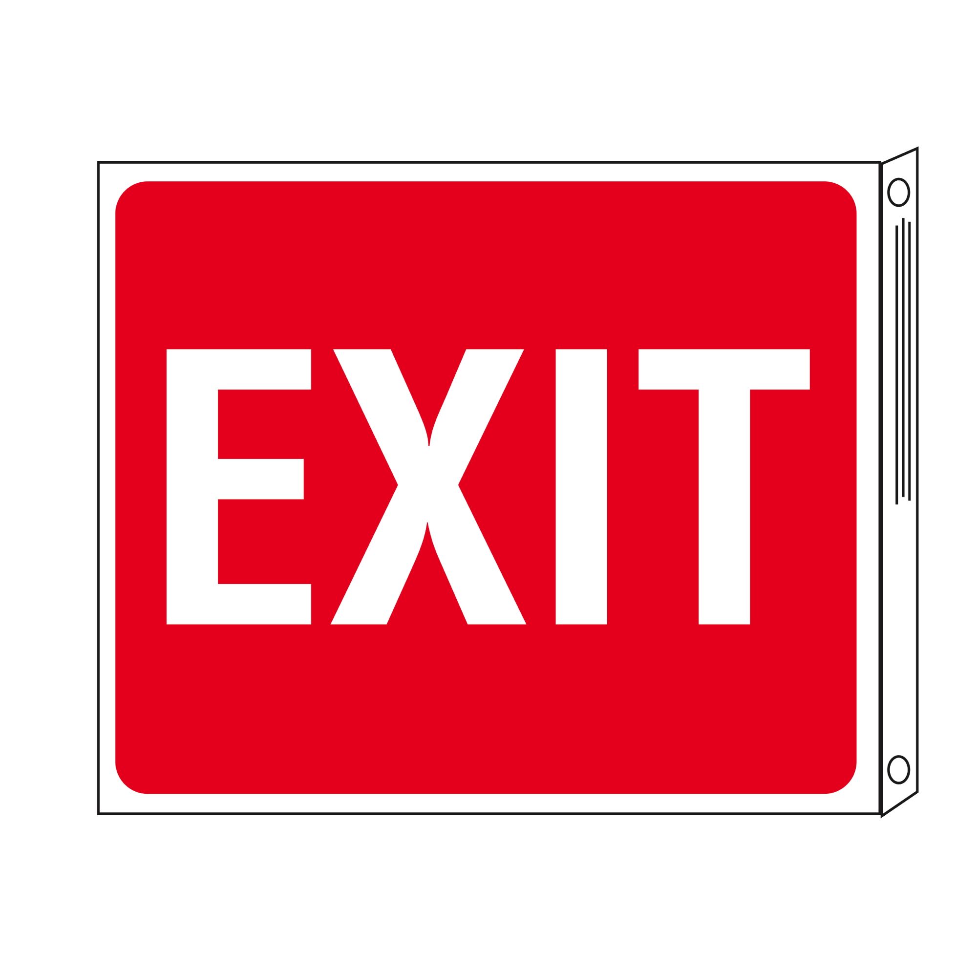 EXIT Two-Sided Flanged Signs 10"x12" | Carlton Industries