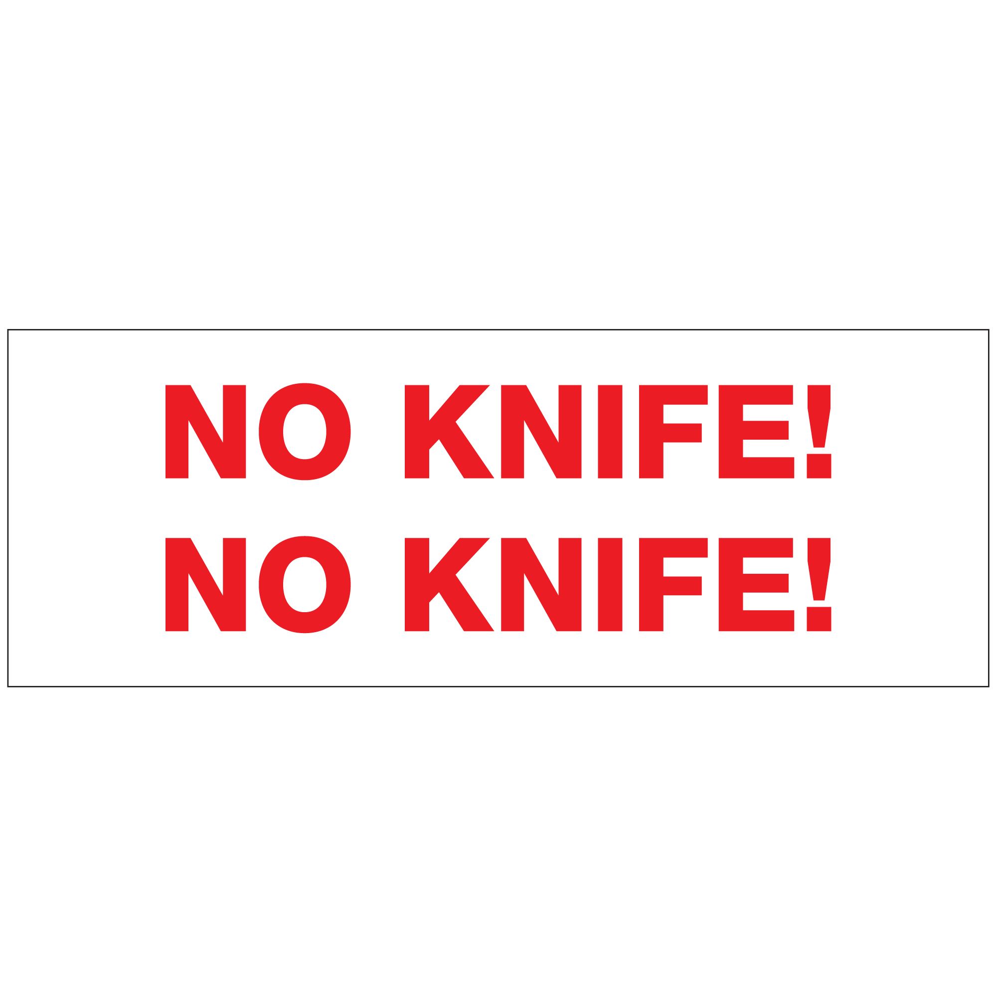 Stock Shipping Tape - NO KNIFE! NO KNIFE! 2x110
