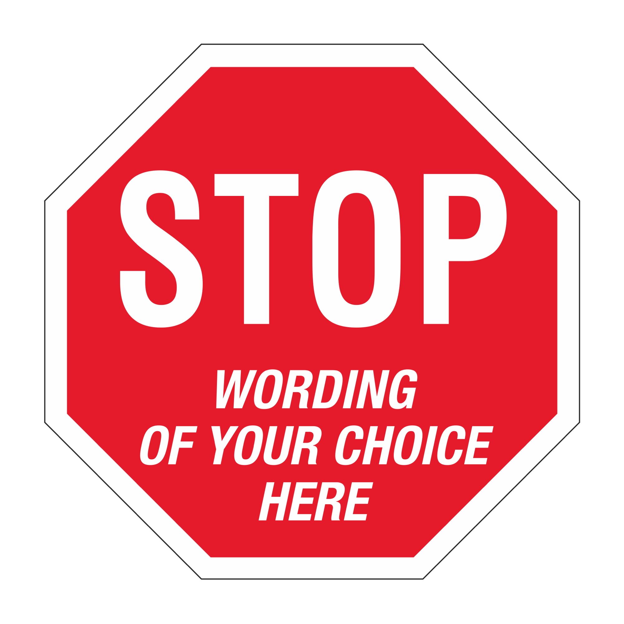 STOP Traffic Sign 24"x24" Hexagon - Custom | Carlton Industries