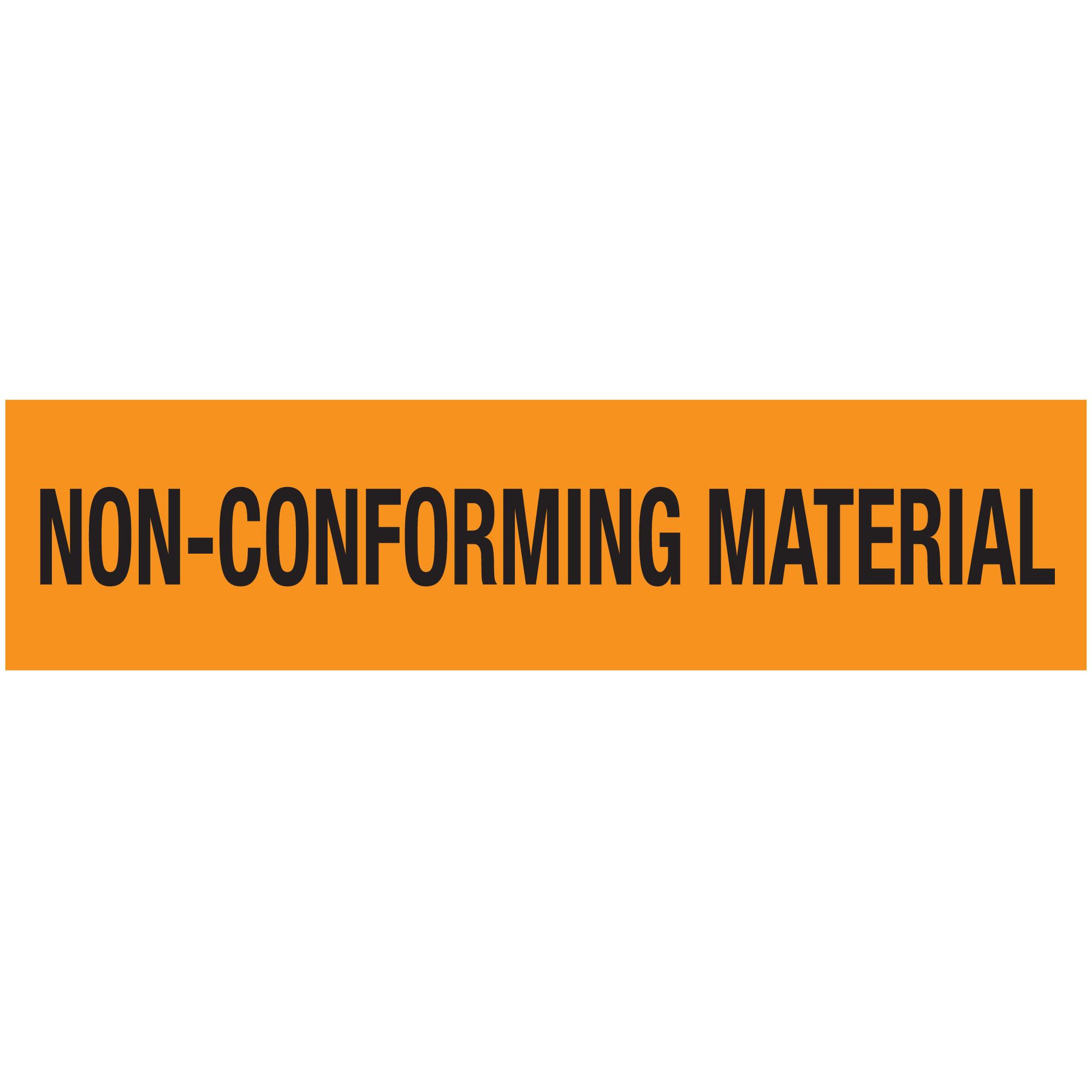 Non-Adhesive Pallet Tape - NON-CONFORMING MATERIAL (Black on Orange) 3 in