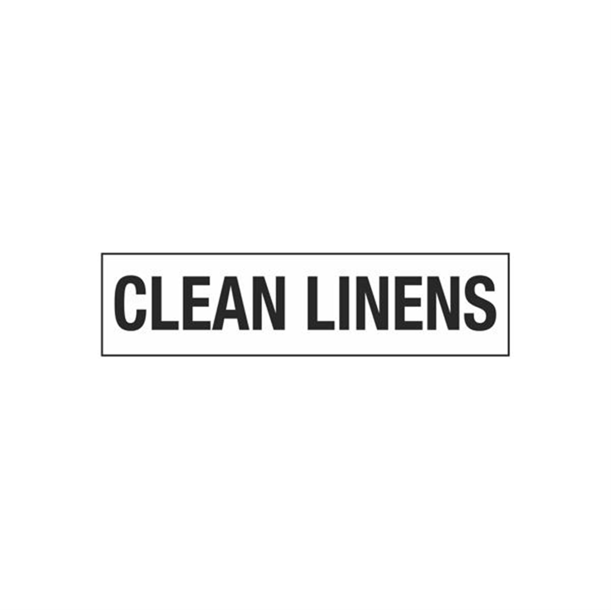Clean Linens - 2" x 8" Decal | Carlton Industries