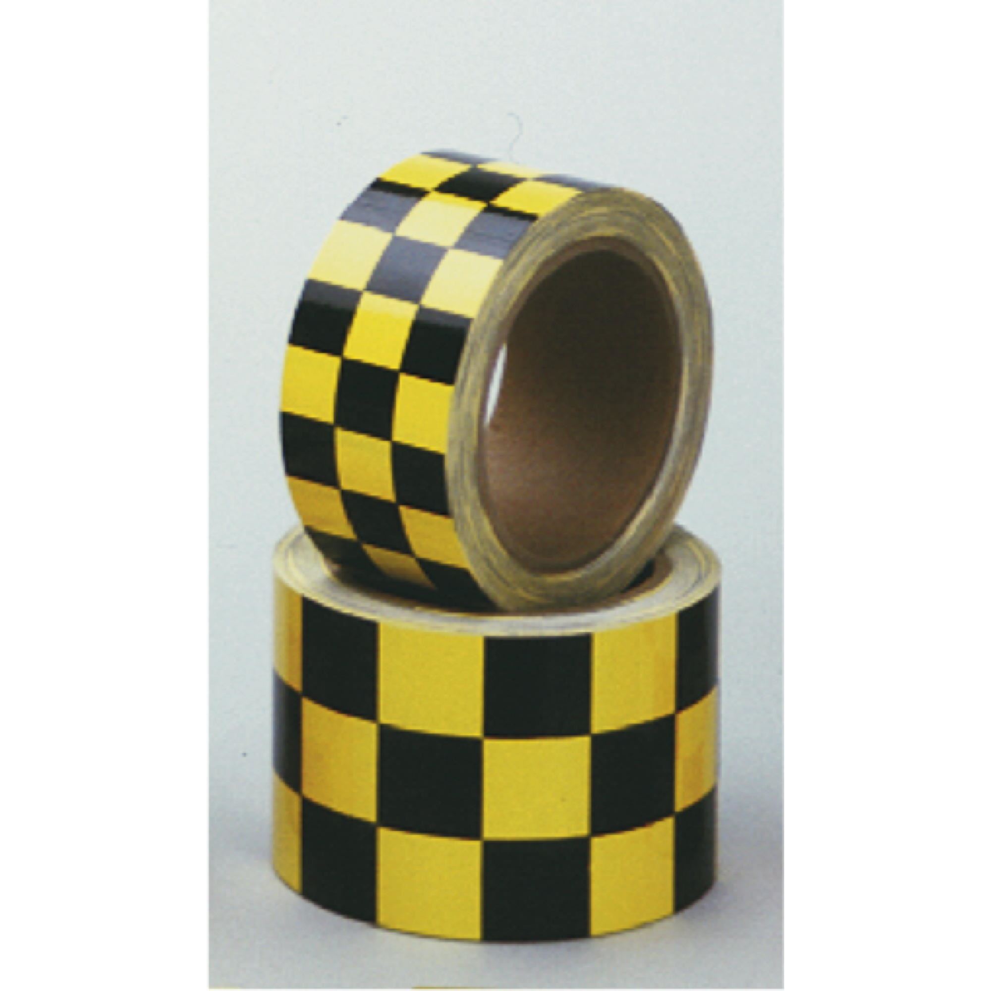 Color Coded Reflective Marking Tape - RL 2" Yellow/Black Checks