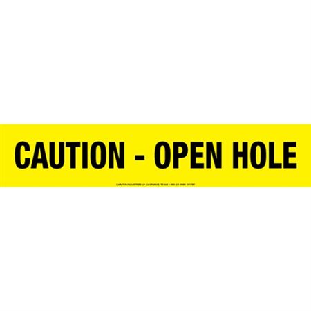 Caution Open Hole Barricade Tape | Carlton Industries