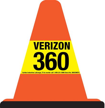 360 Custom Walk Around Safety Cone - Yellow Sleeve