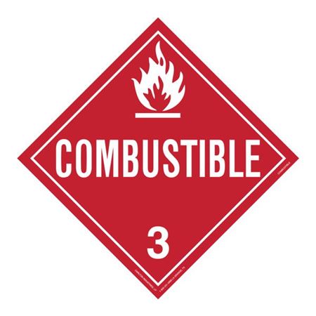 Class 3 - Combustible Liquid Worded Placard | Carlton Industries