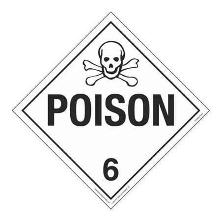 Class 6 - Poison Worded Placard | Carlton Industries