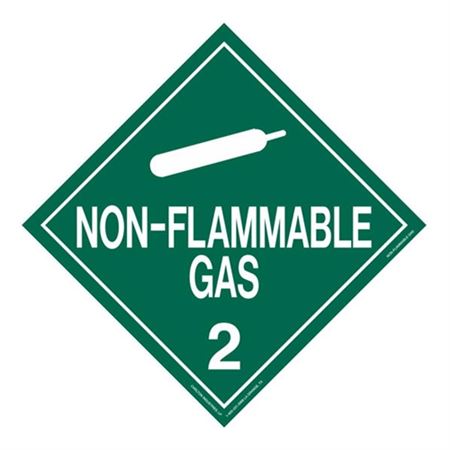 Class 2 - Non-Flammable Gas Worded Placard | Carlton Industries