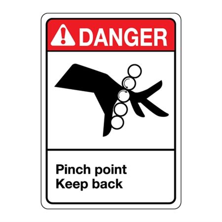 ANSI Pinch Point Keep Back Sign | Carlton Industries